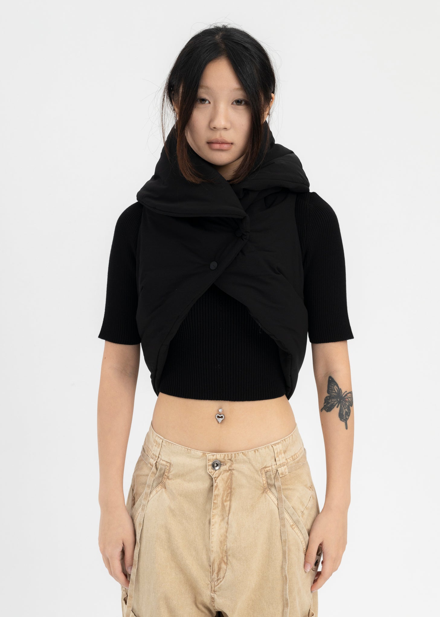 BLACK ORIGAMI BAG VEST – 017 Shop