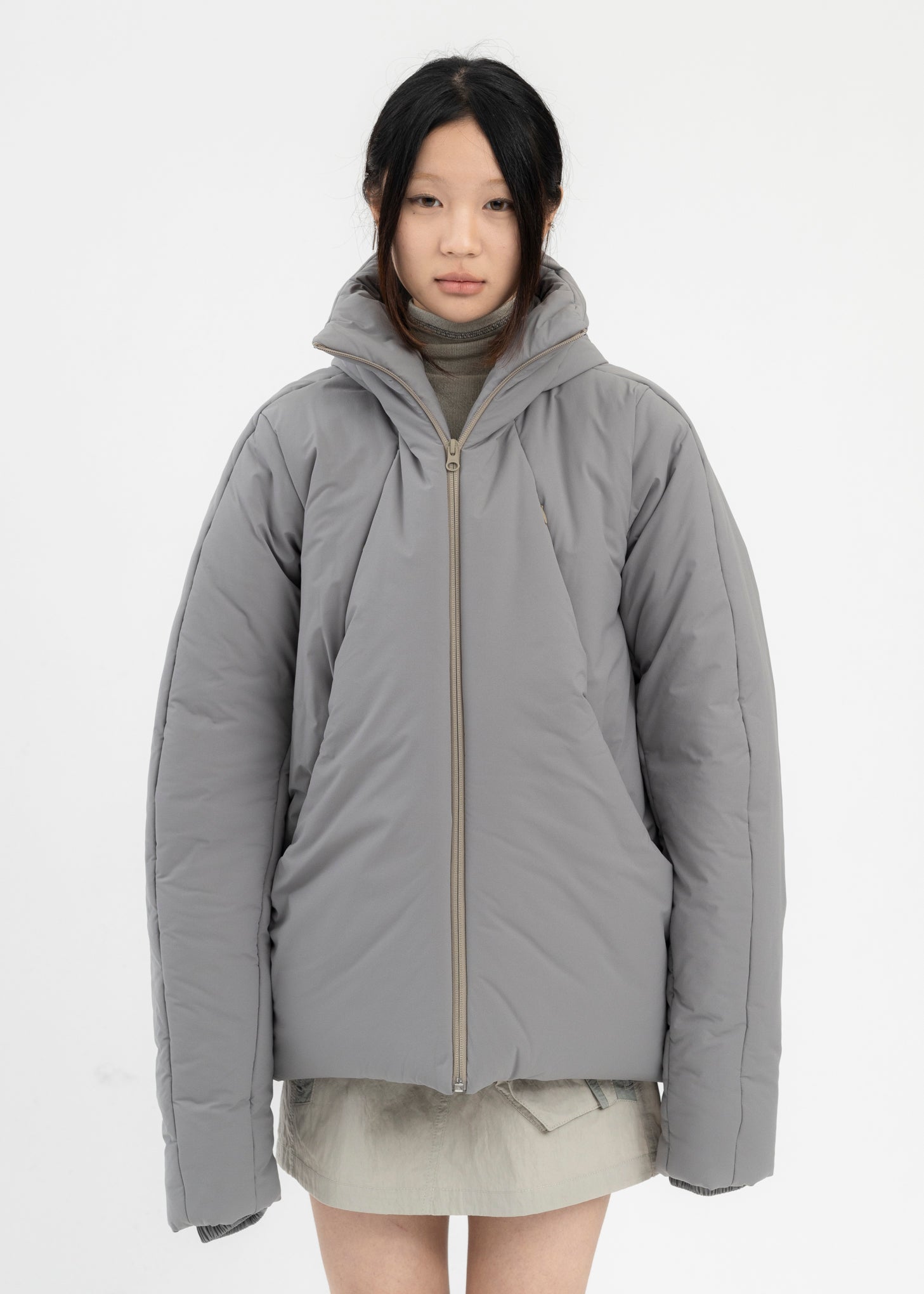 WARM GREY PUFFER JACKET – 017 Shop