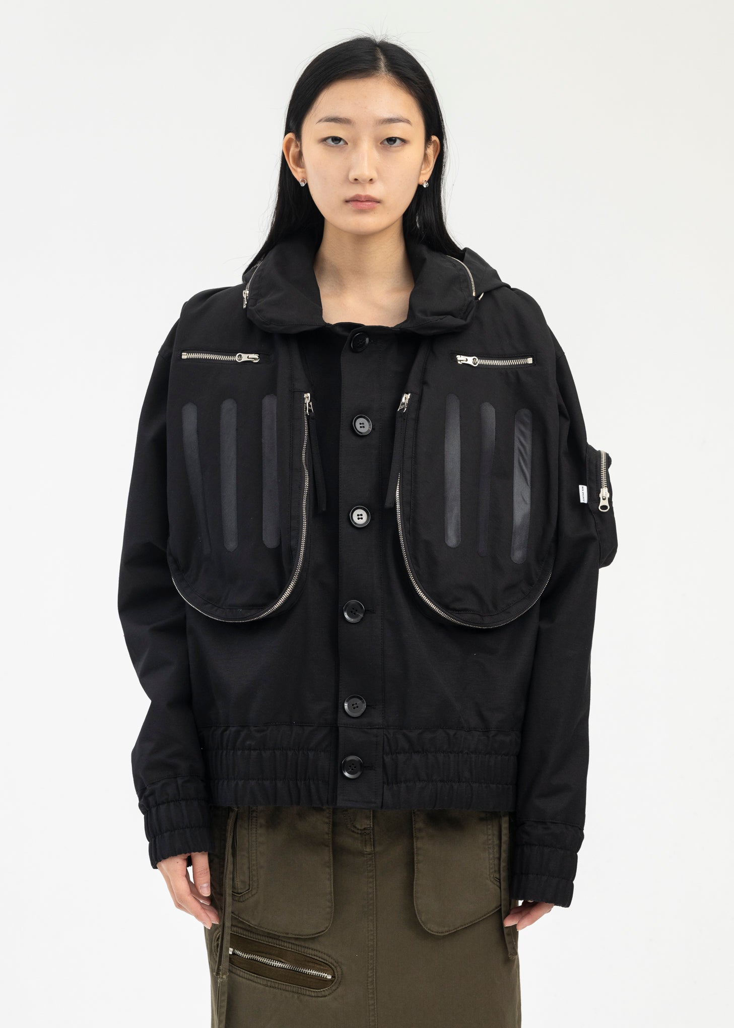 BLACK SEAM-SEALED DOUBLE KAPOK JACKET – 017 Shop