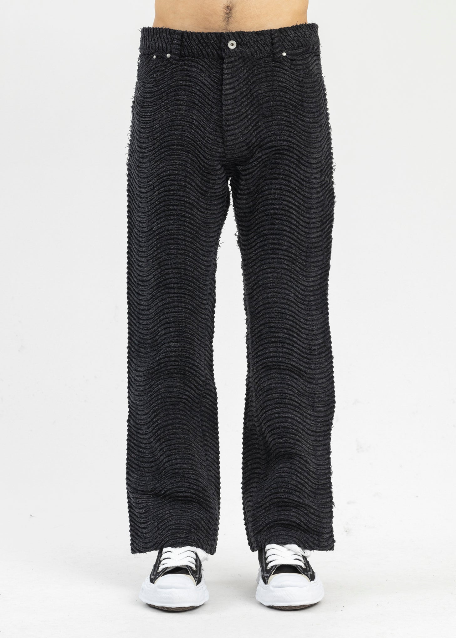 Black Wave Denim Pants – 017 Shop