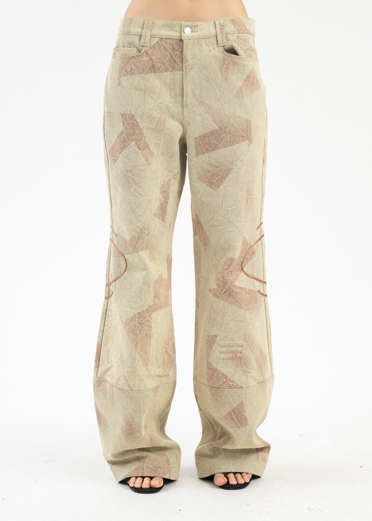 SOLAR DUST JON PATTERN WASHED HOURGLASS JEANS – 017 Shop