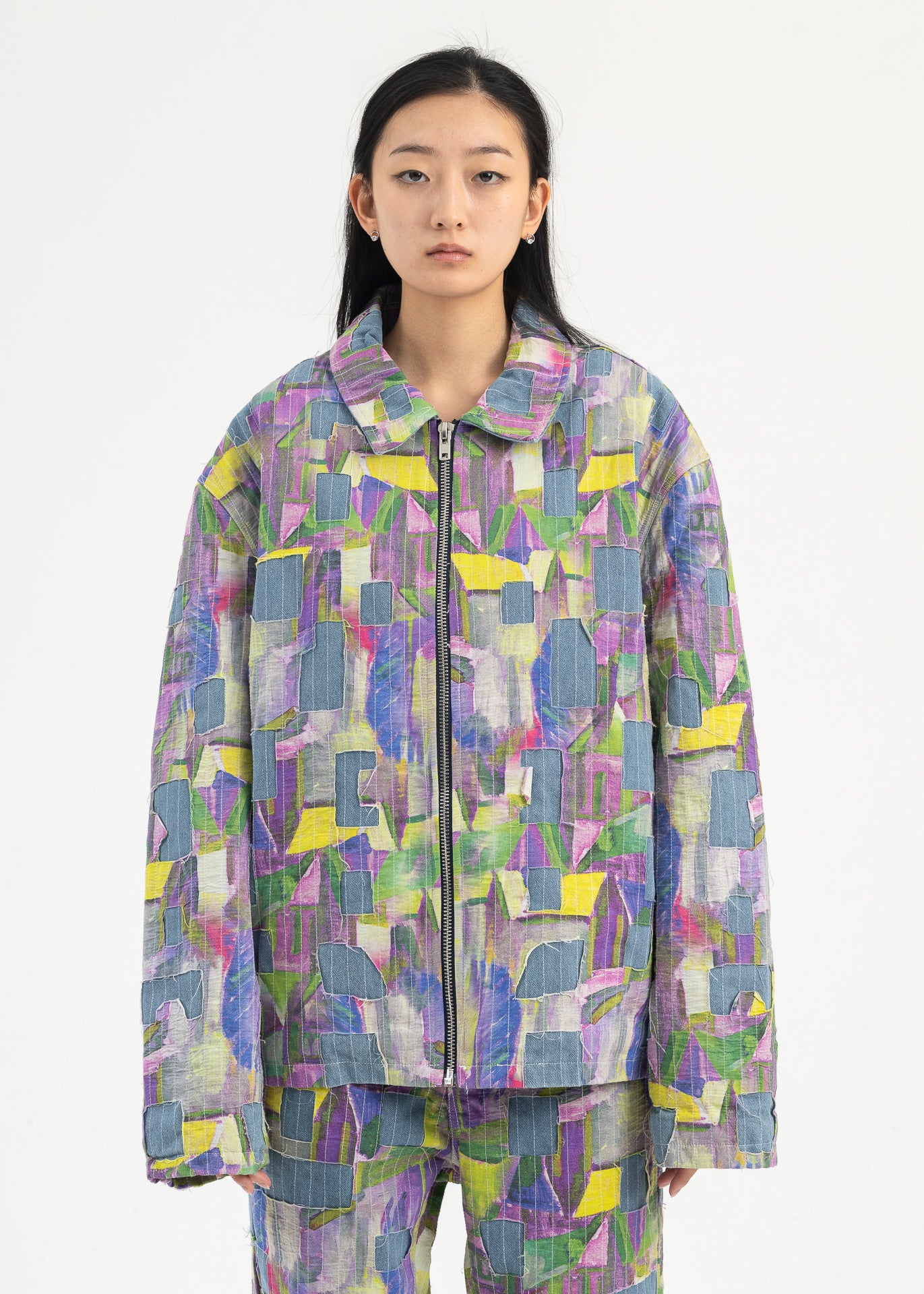 MULTI PATCHWORK DENIM JACKET – 017 Shop