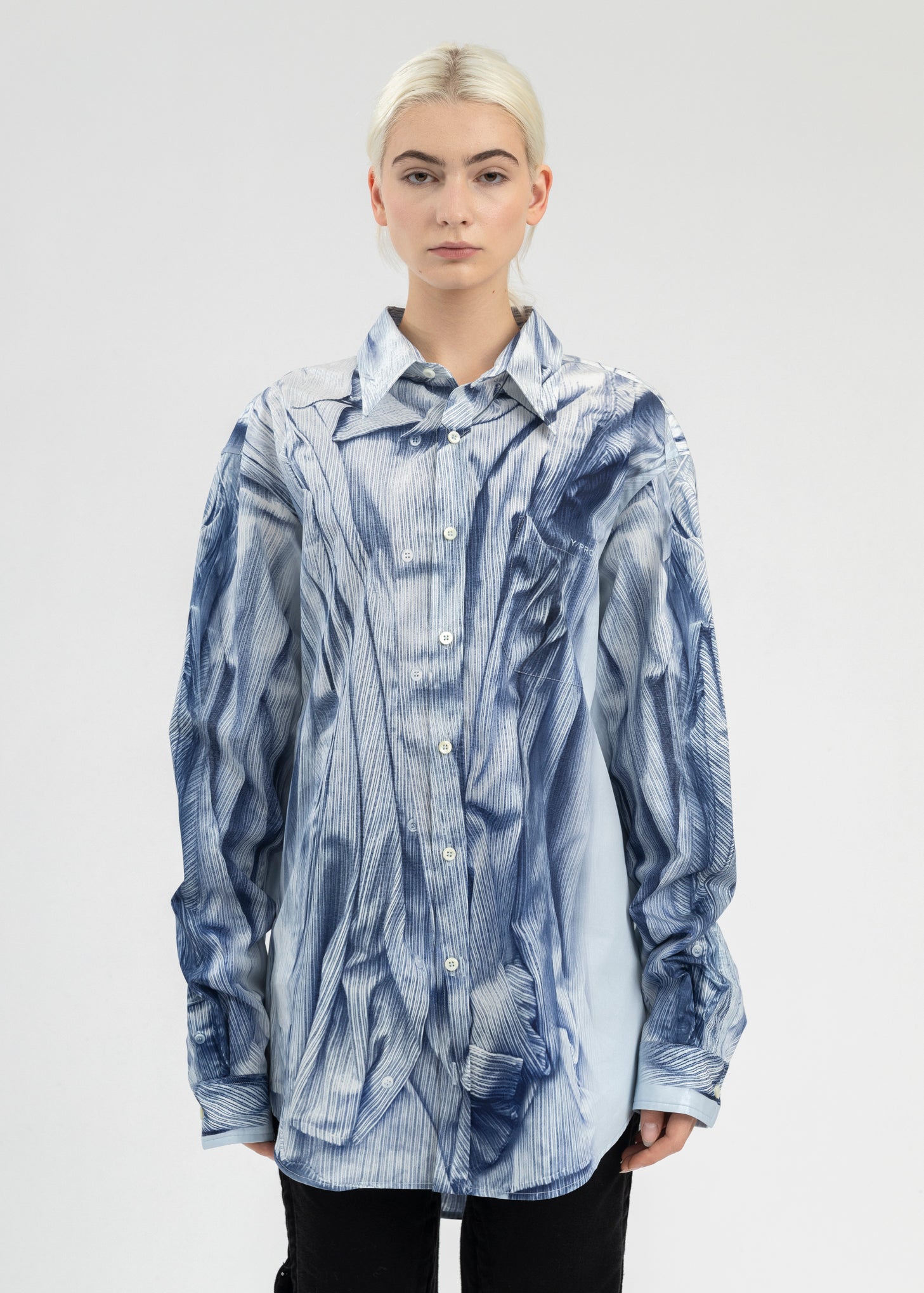 LIGHT BLUE COMPACT PRINT SHIRT – 017 Shop