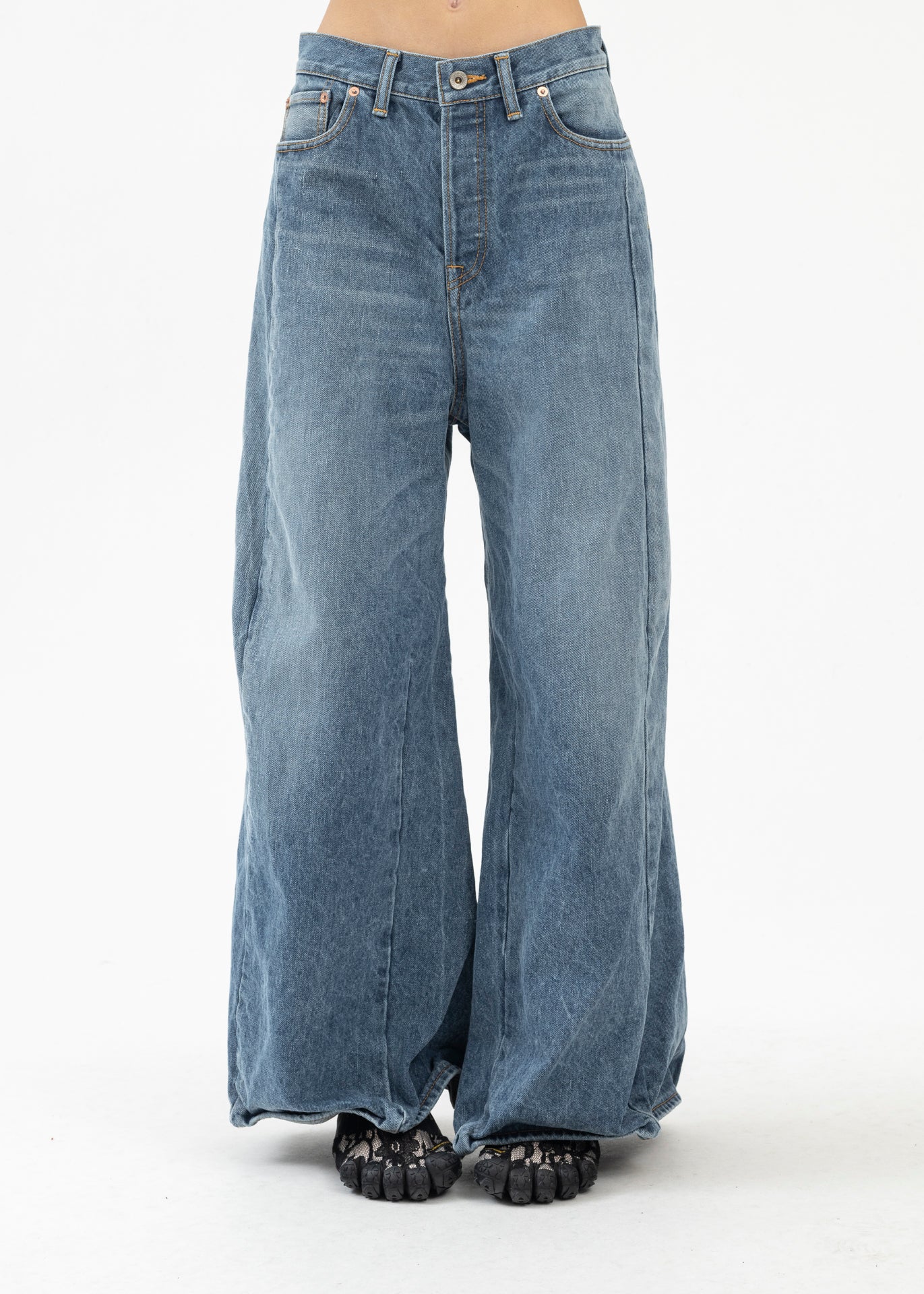 INDIGO ROBOT LEGS DENIM PANTS – 017 Shop