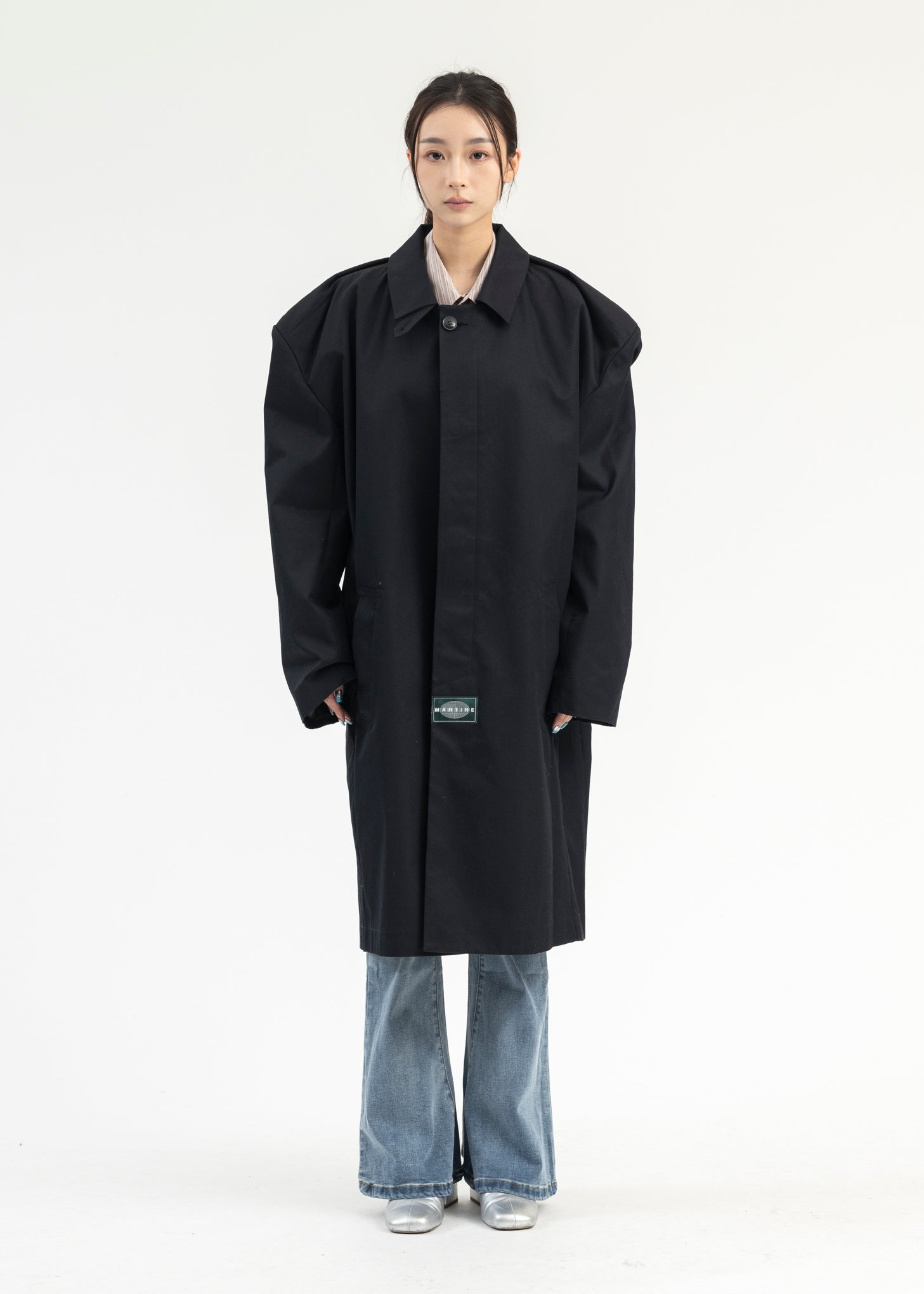 DARK NAVY RIDER OVERCOAT – 017 Shop