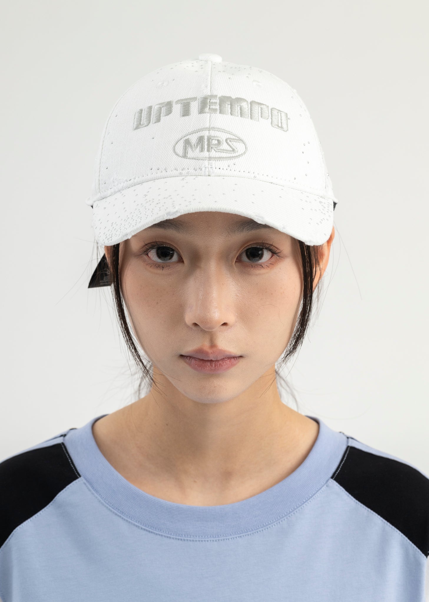WHITE ROLLED BACK CAP – 017 Shop