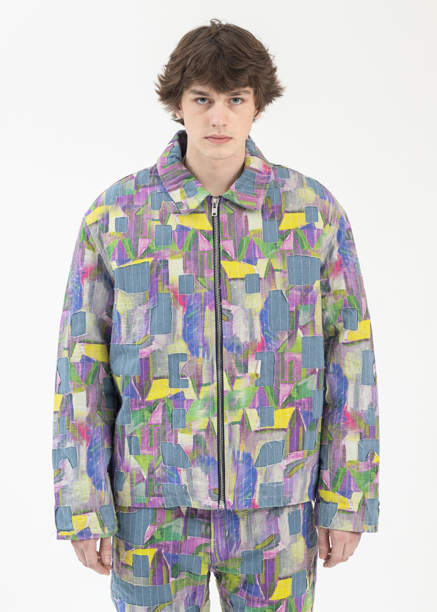 MULTI PATCHWORK DENIM JACKET – 017 Shop