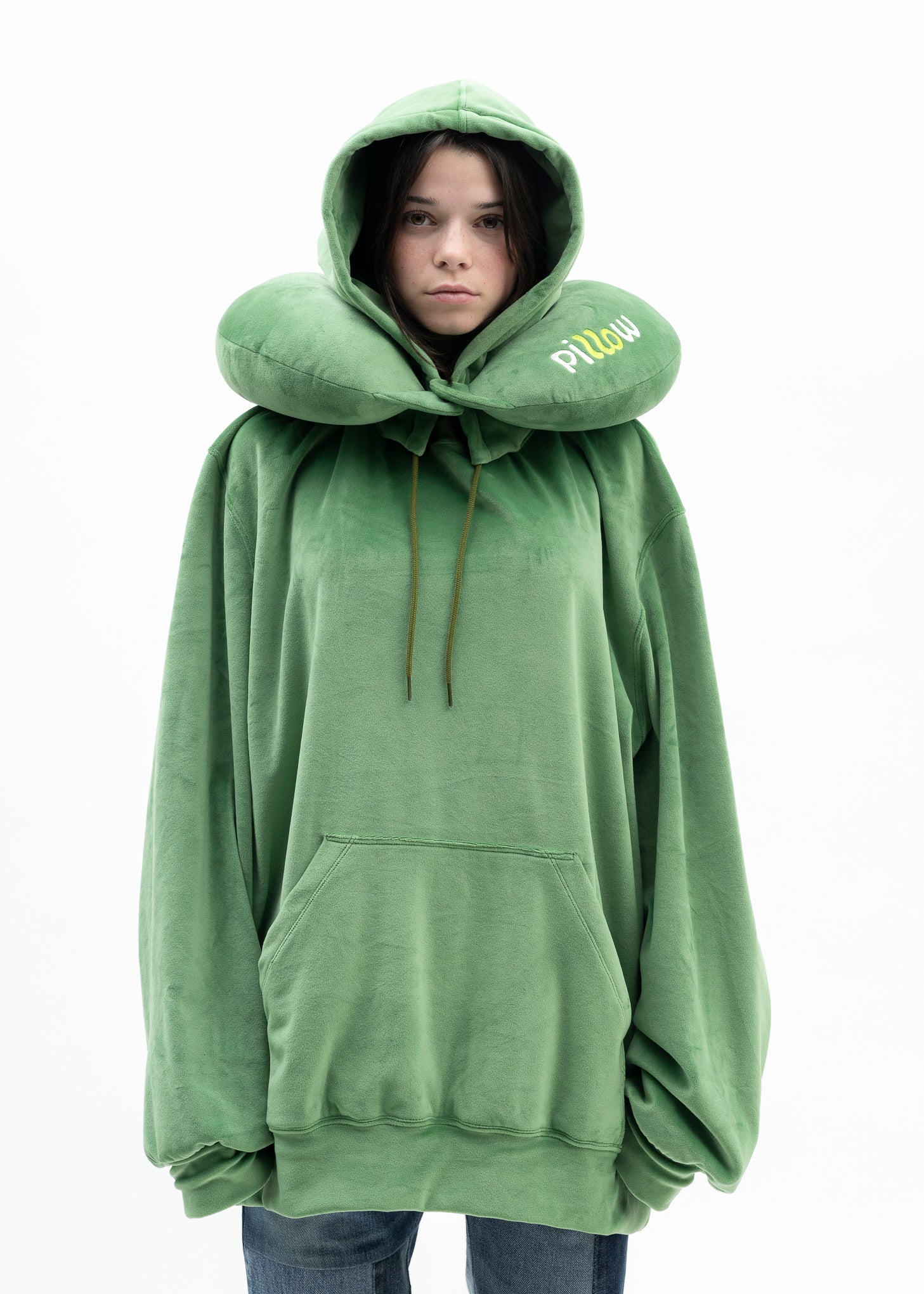 GREEN NECK PILLOW HOODIE – 017 Shop
