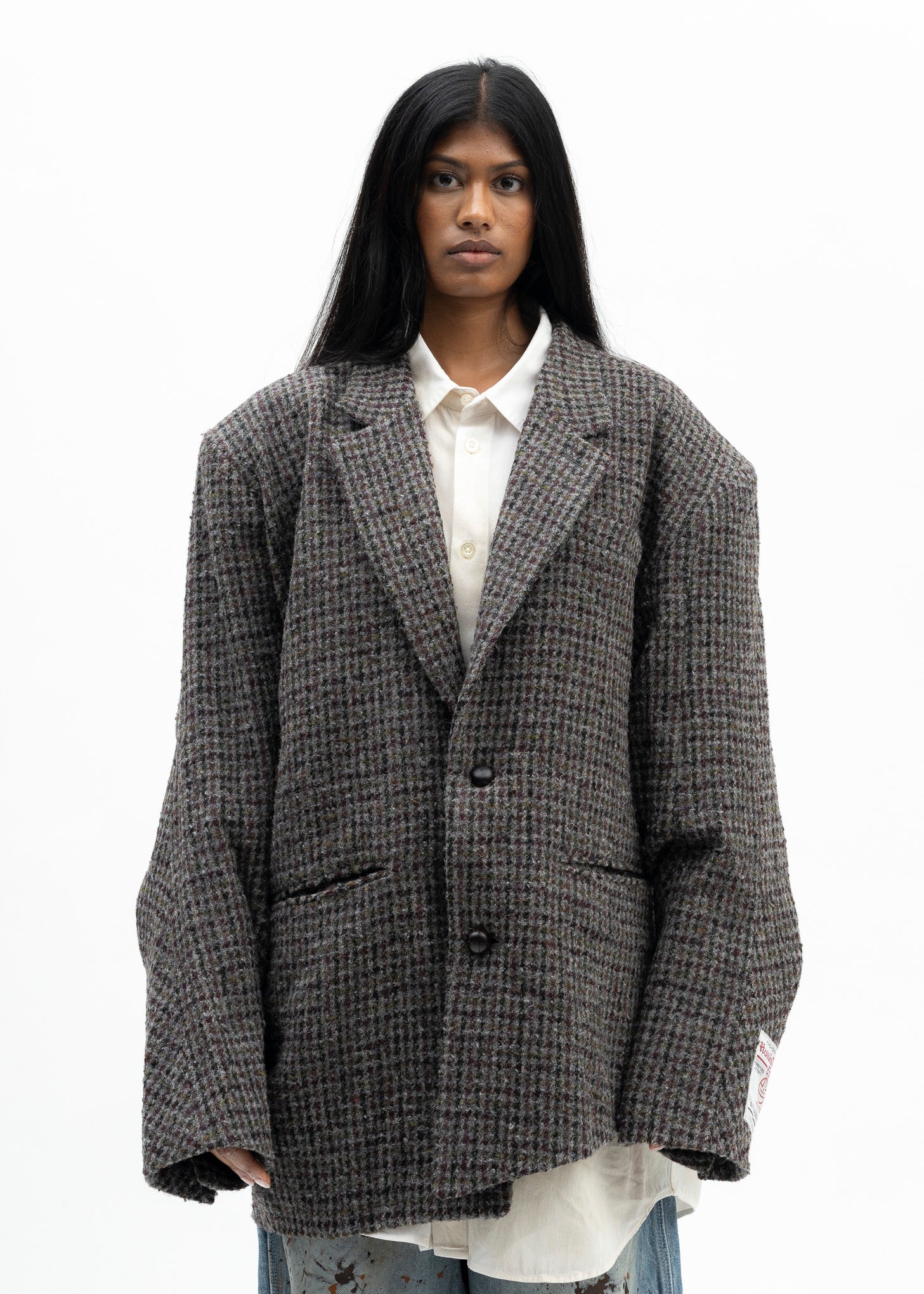 GREY ZOMBIE SILHOUETTE TAILOED JACKET – 017 Shop