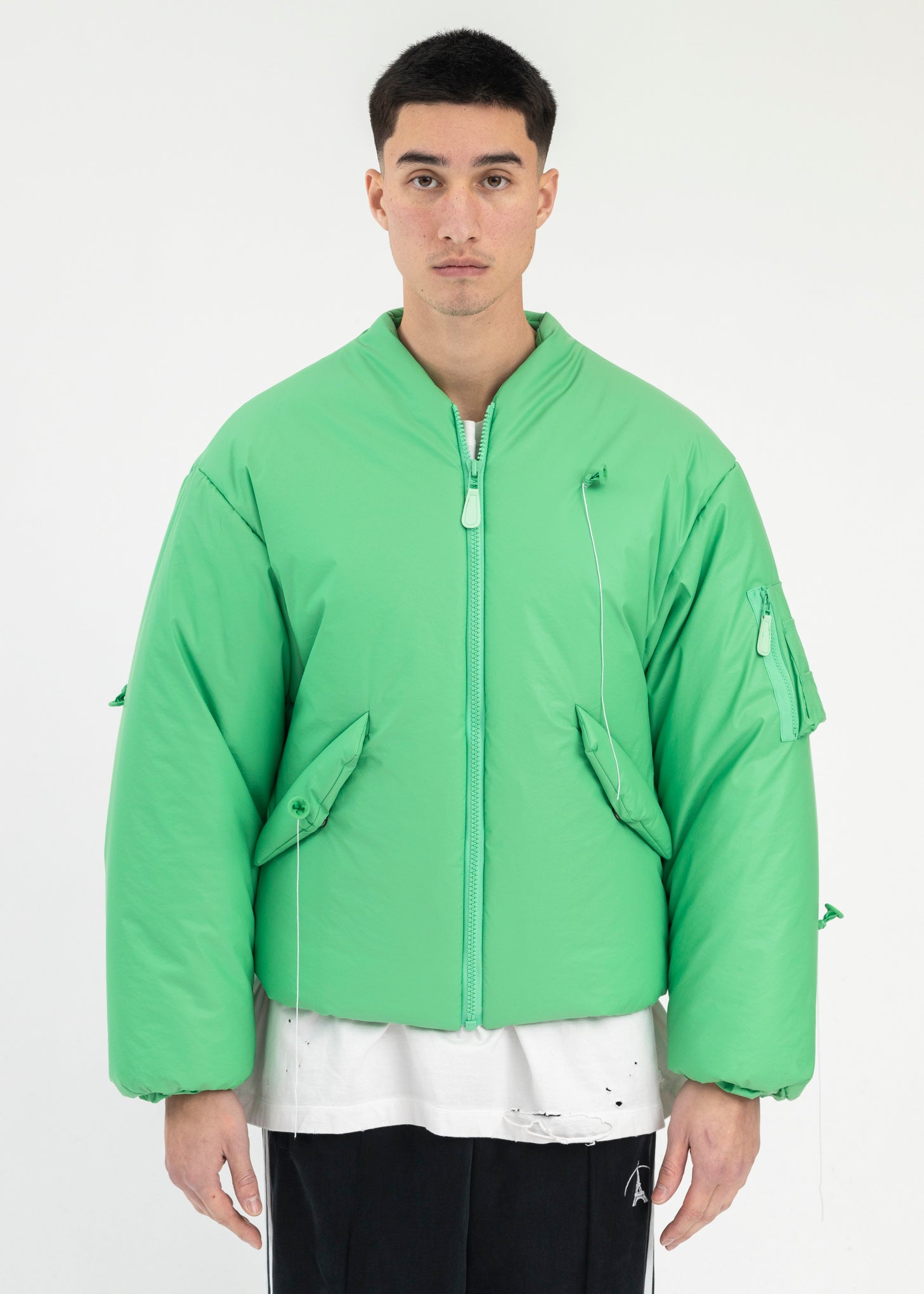 GREEN BALLOON BOMBER JACKET – 017 Shop