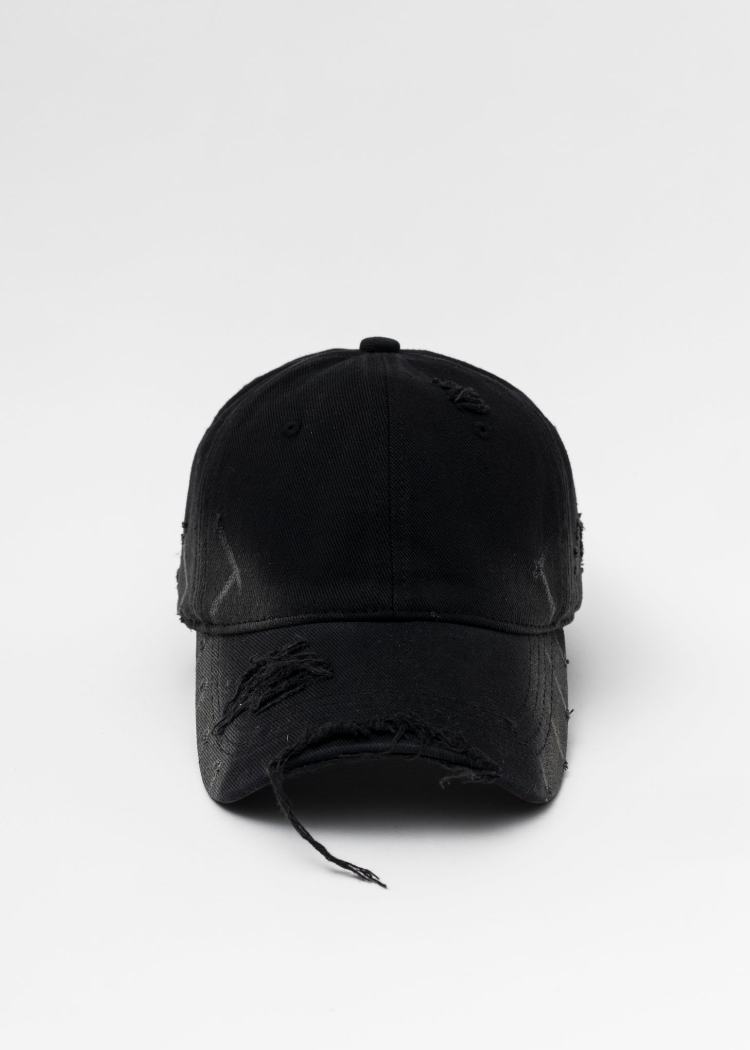 Black Distressed Cap with Brown Lace – 017 Shop