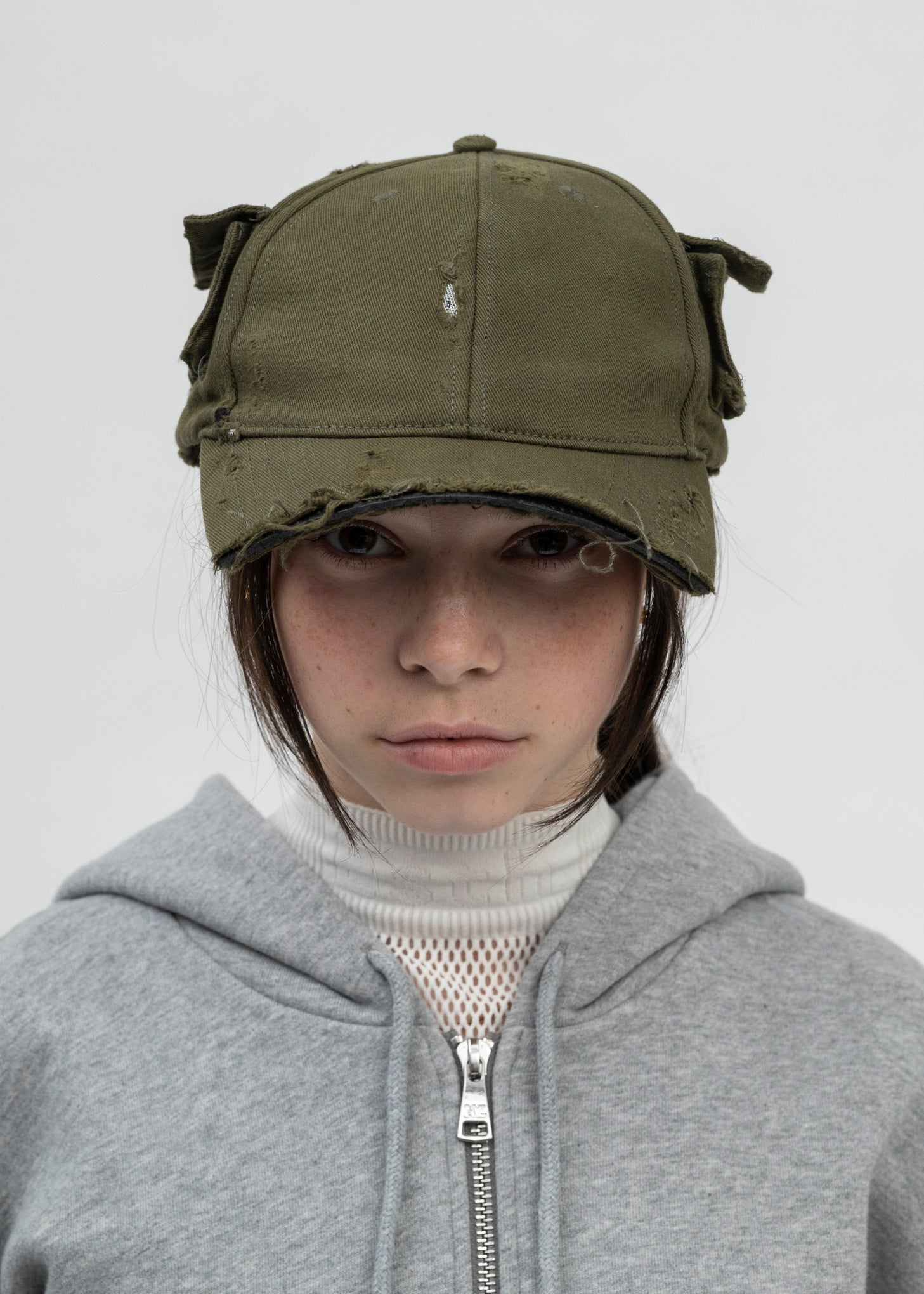 KHAKI DISTRESSED CARGO CAP – 017 Shop