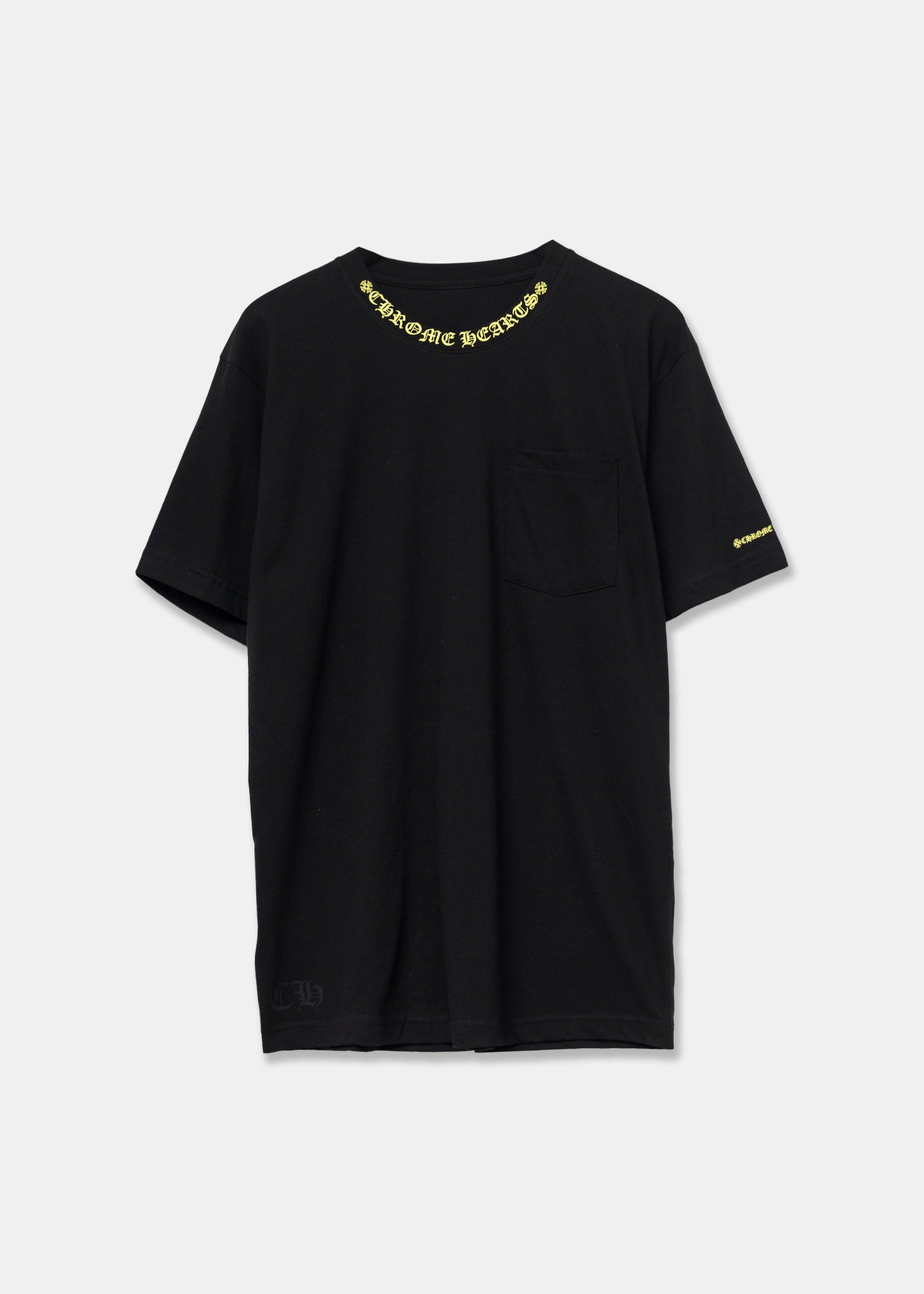 Black Neon Neck Script Tee – 017 Shop