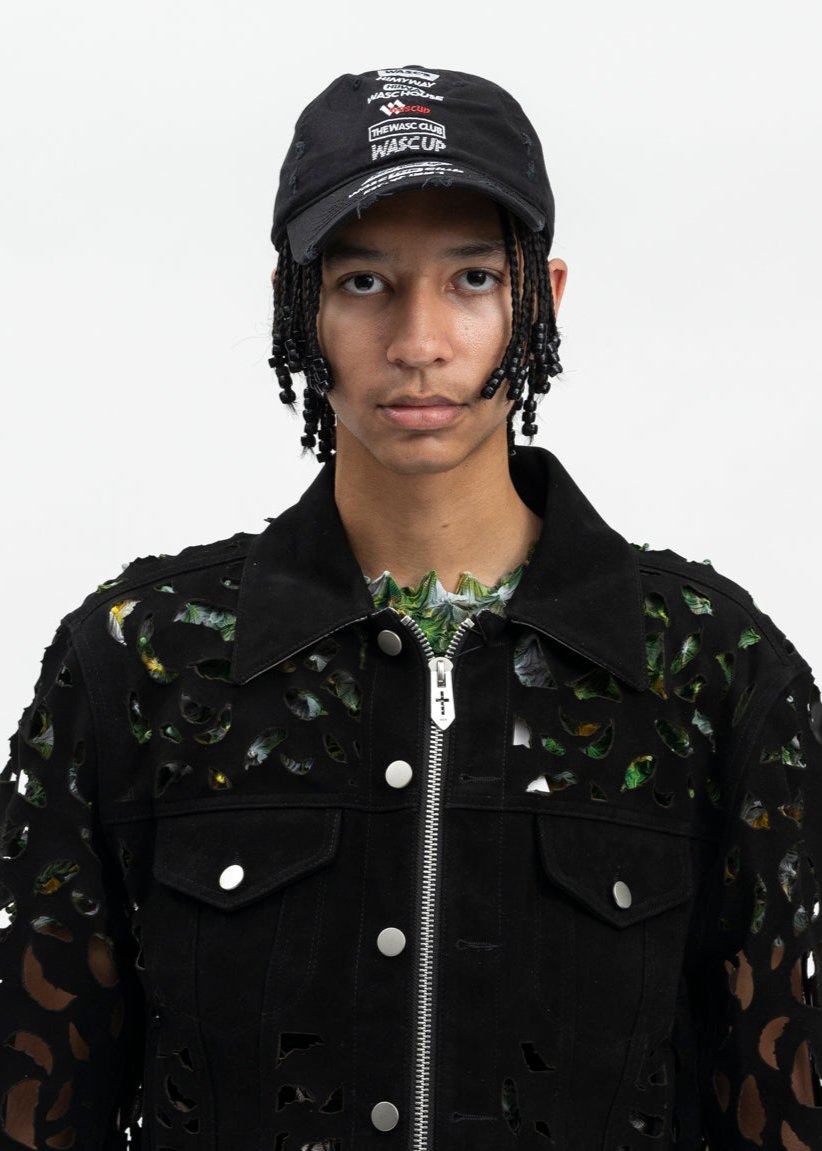 Black Multi Logo Cap – 017 Shop