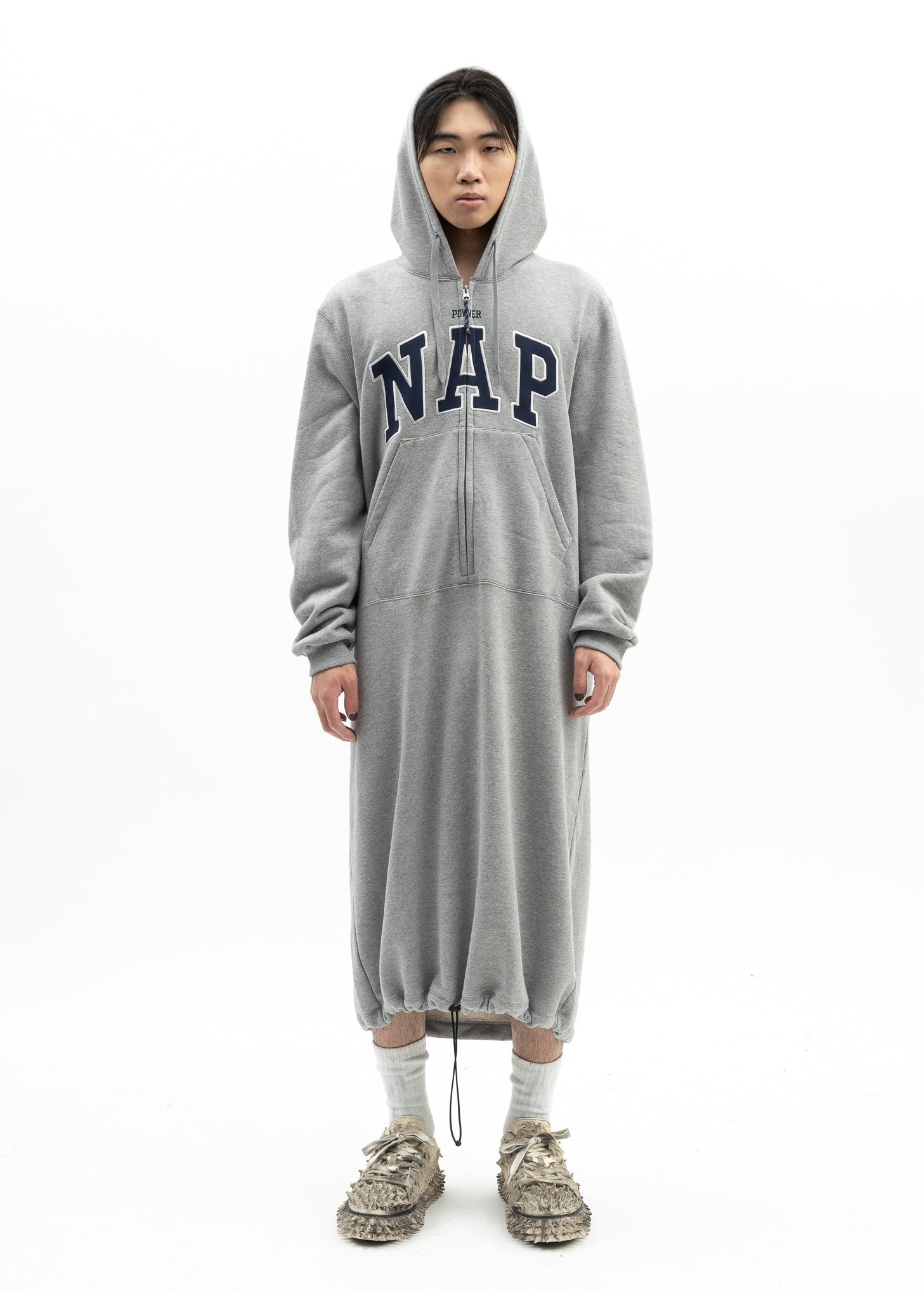 GREY POWER NAP HOODIE – 017 Shop