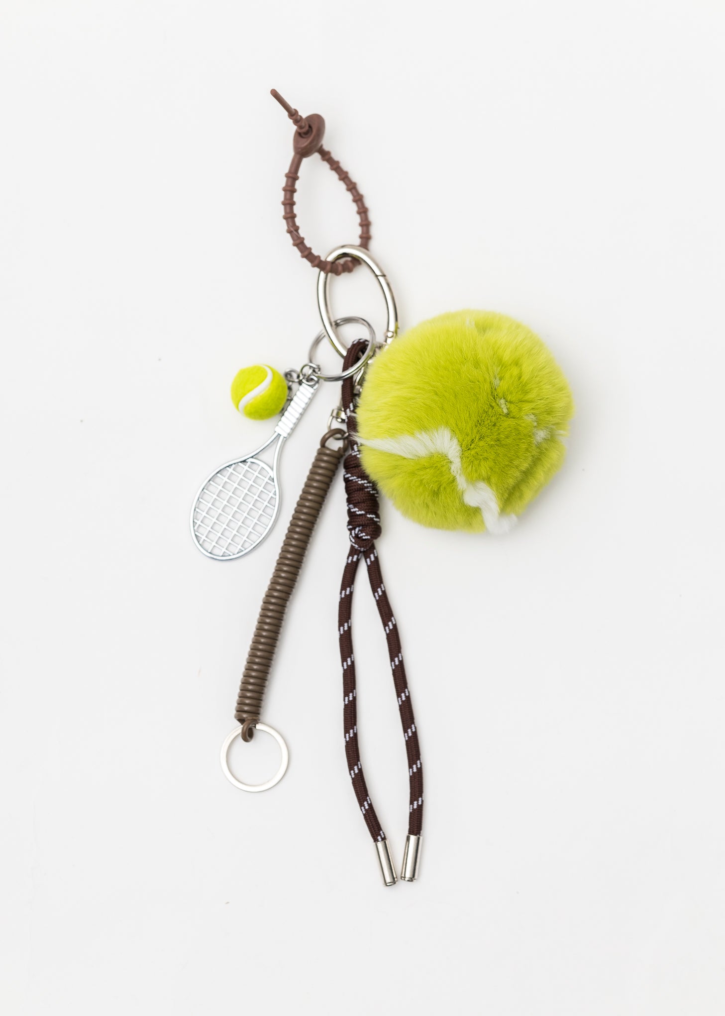 Real Fur Tennis Fluffy Multi Keyring – 017 Shop
