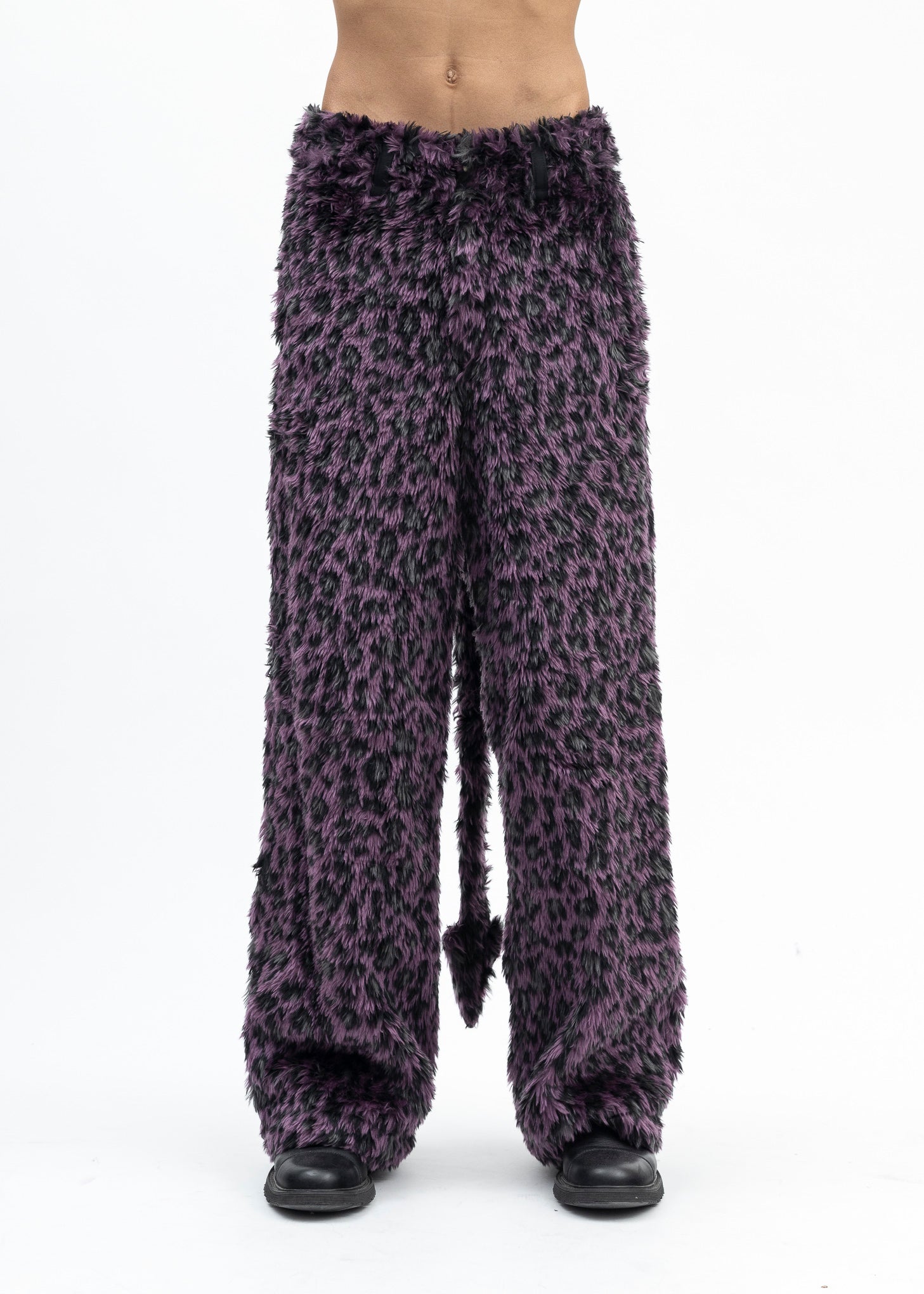 PURPLE LEOPARD FAUX-FUR DEVIL PANTS – 017 Shop