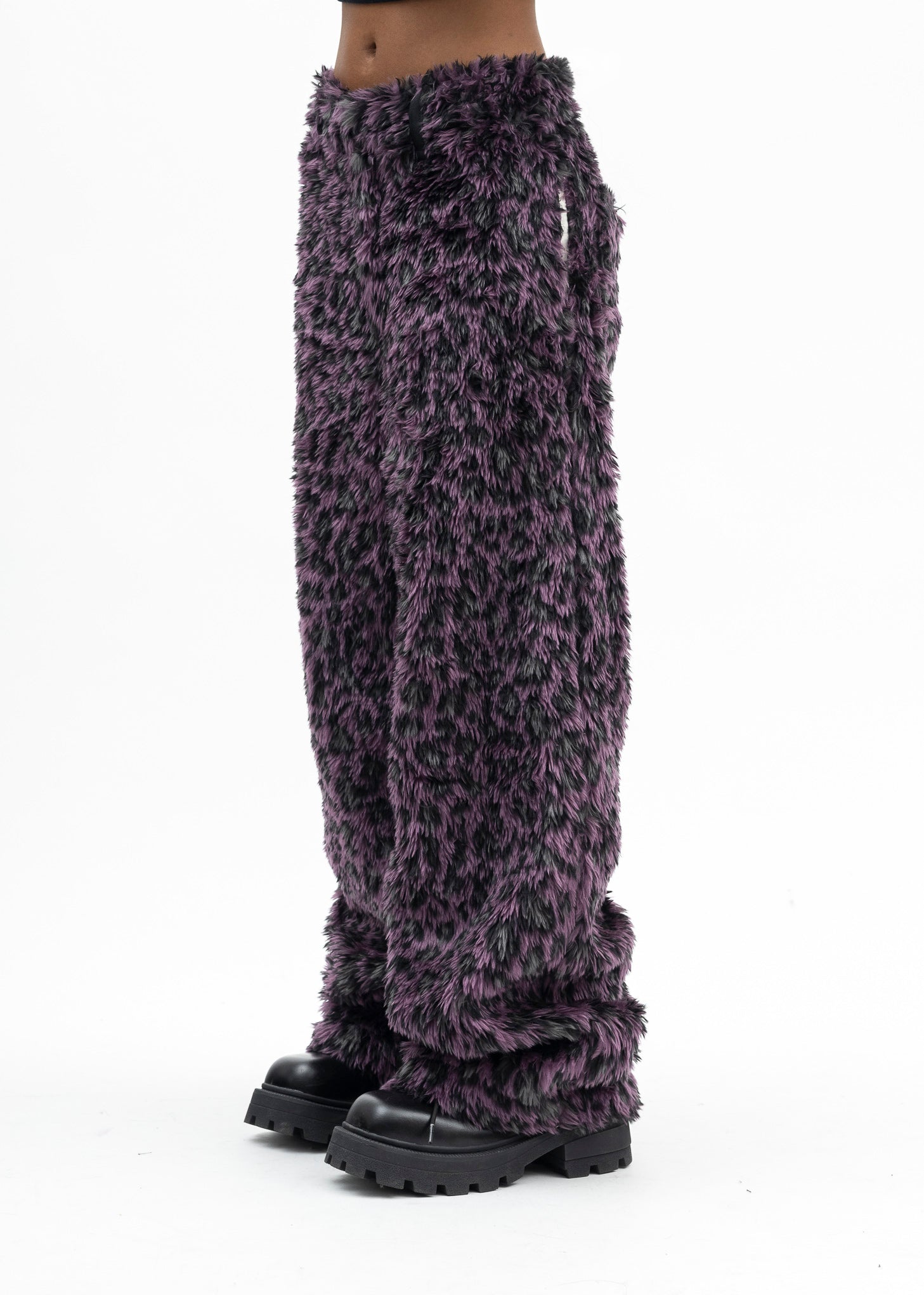 PURPLE LEOPARD FAUX-FUR DEVIL PANTS – 017 Shop