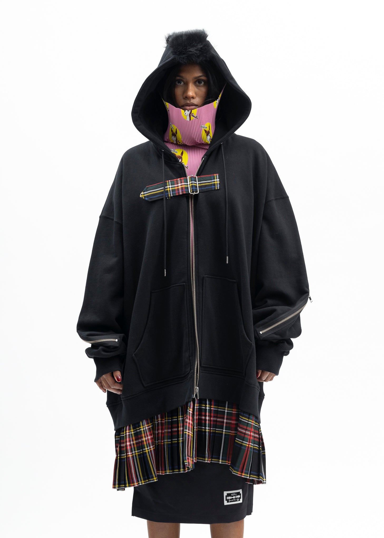 BLACK MOHAWK PUNK HOODIE – 017 Shop
