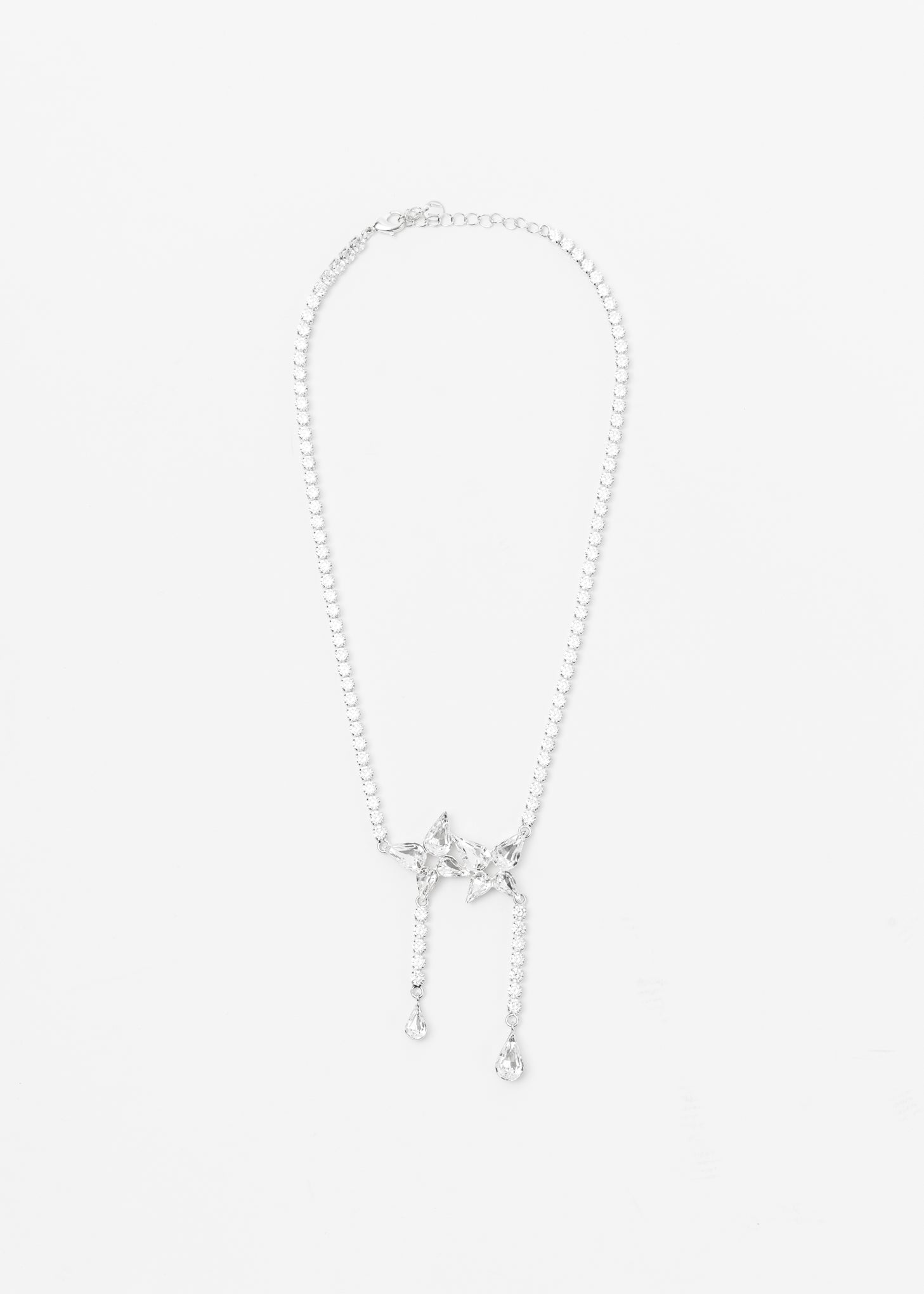 Silver And Rhinestone XIXILI Necklace – 017 Shop