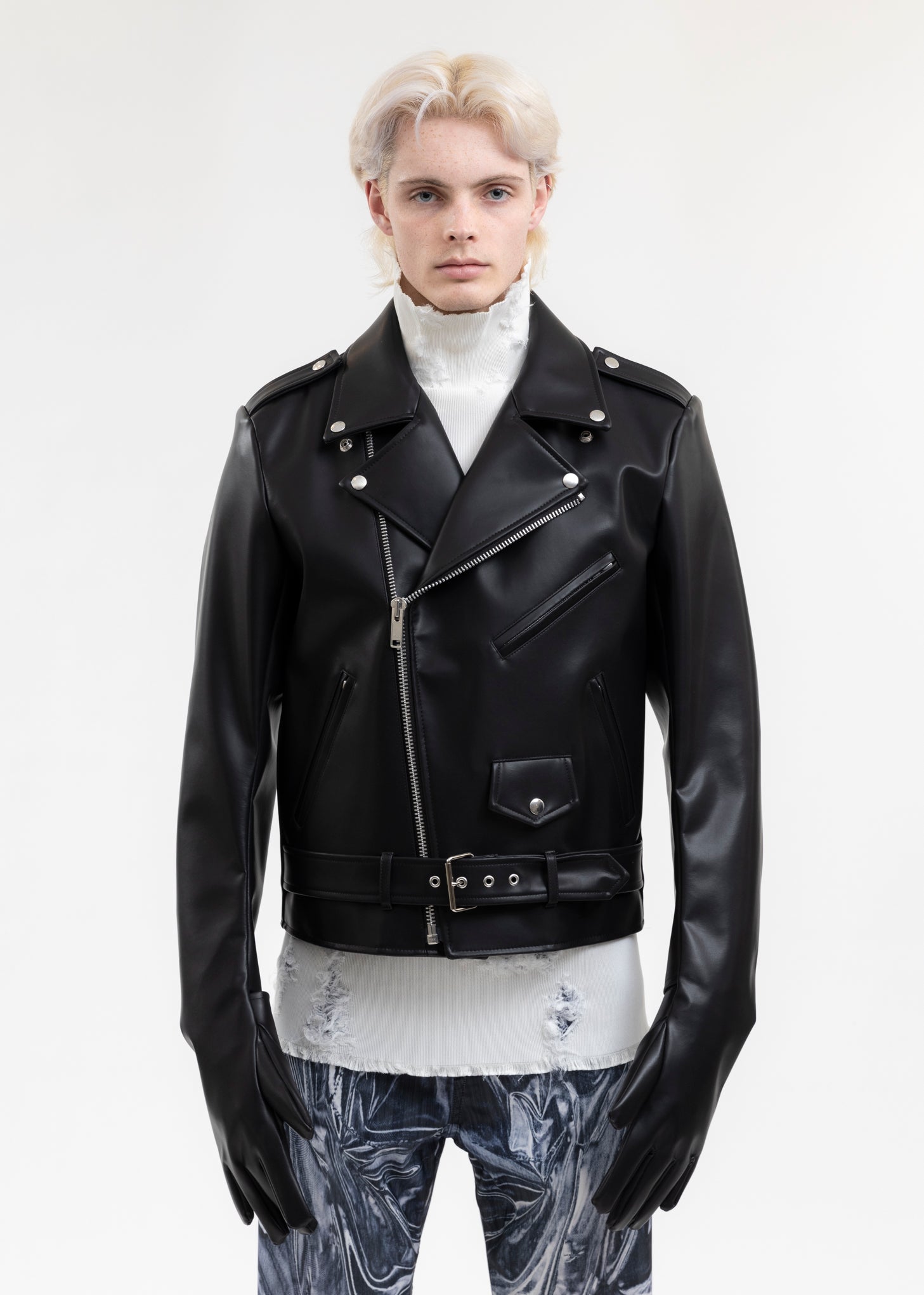 BLACK GLOVE SLEEVE RIDER'S JACKET – 017 Shop