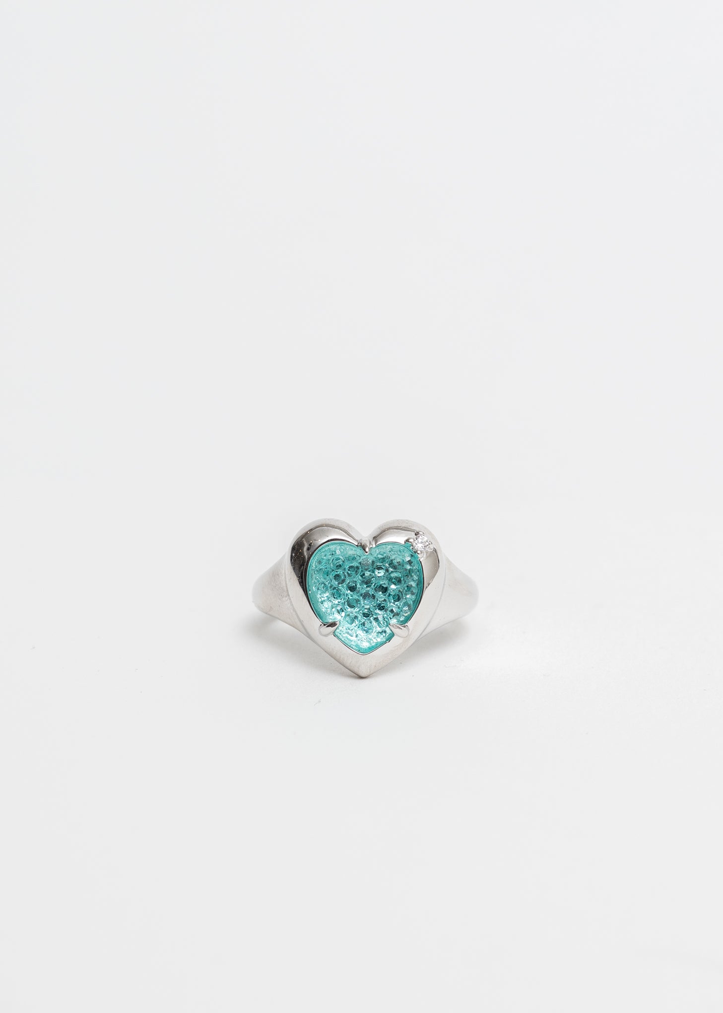 Silver Ice Blue Heart Ring – 017 Shop