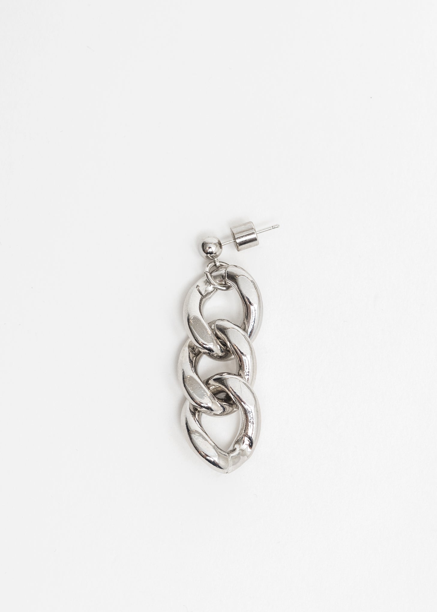 Silver Chain Earring -Single – 017 Shop