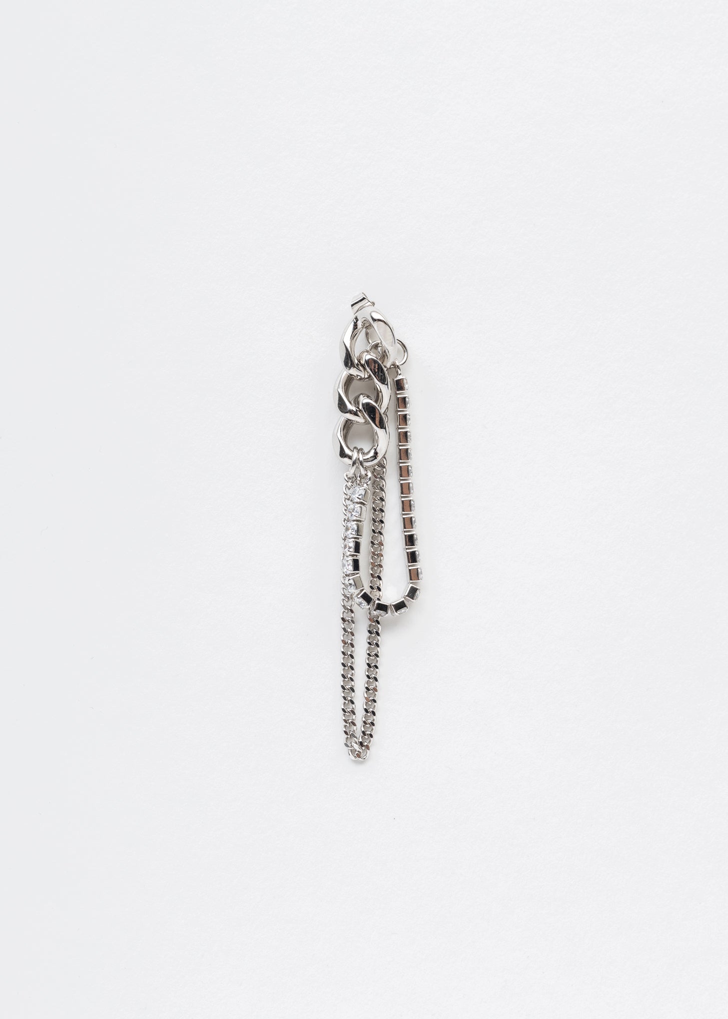 Silver Mix Chains Earring - Single – 017 Shop