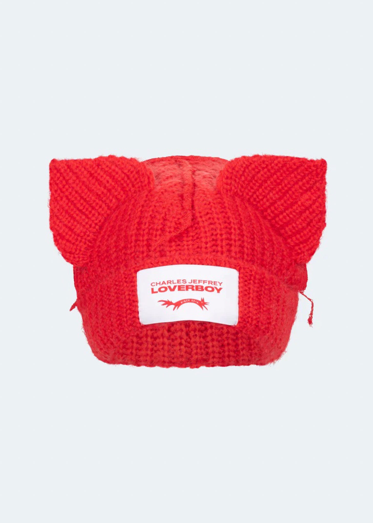 RED CHUNKY EARS BEANIE – 017 Shop