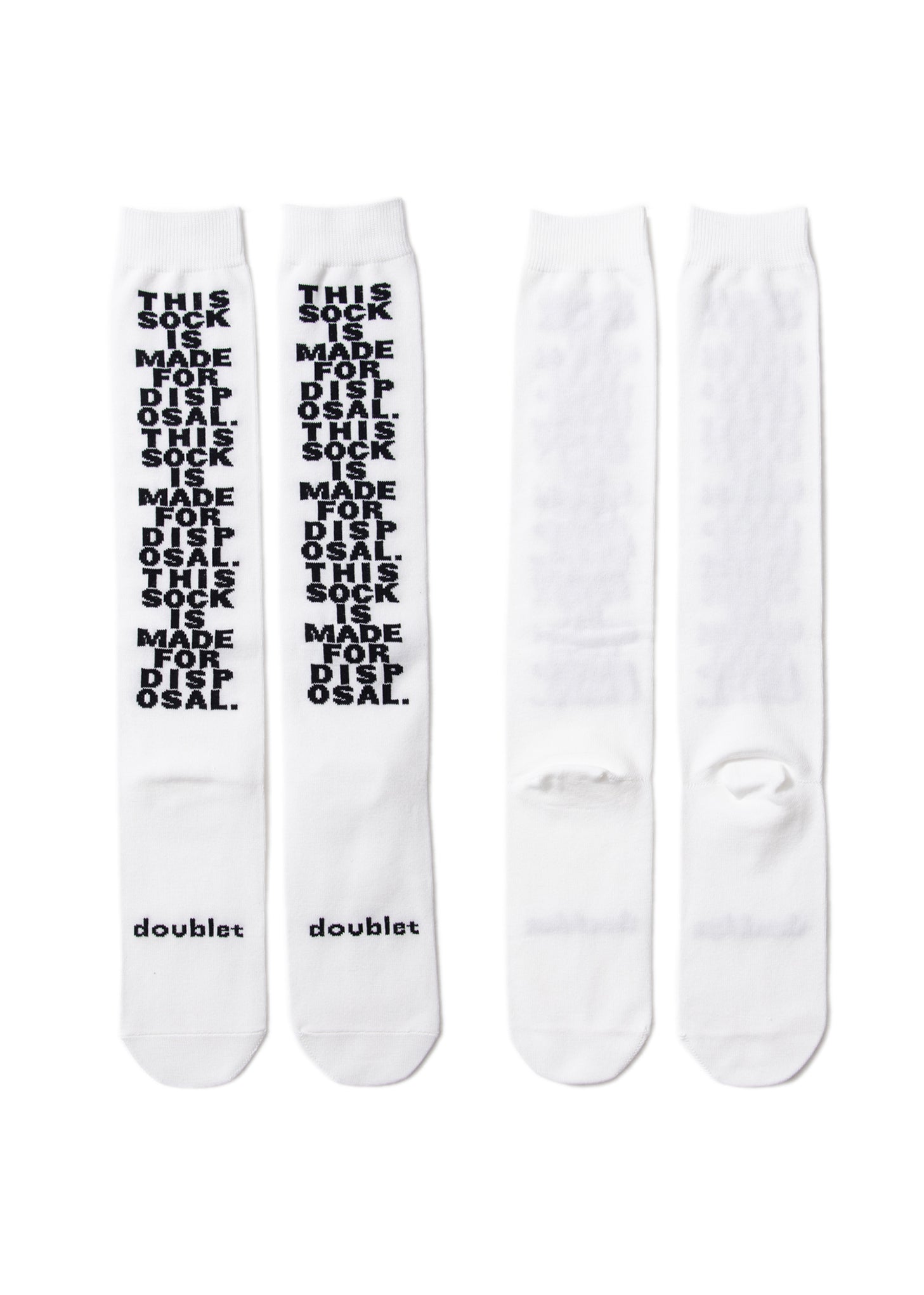 White “MADE FOR DISPOSAL” SOCKS – 017 Shop