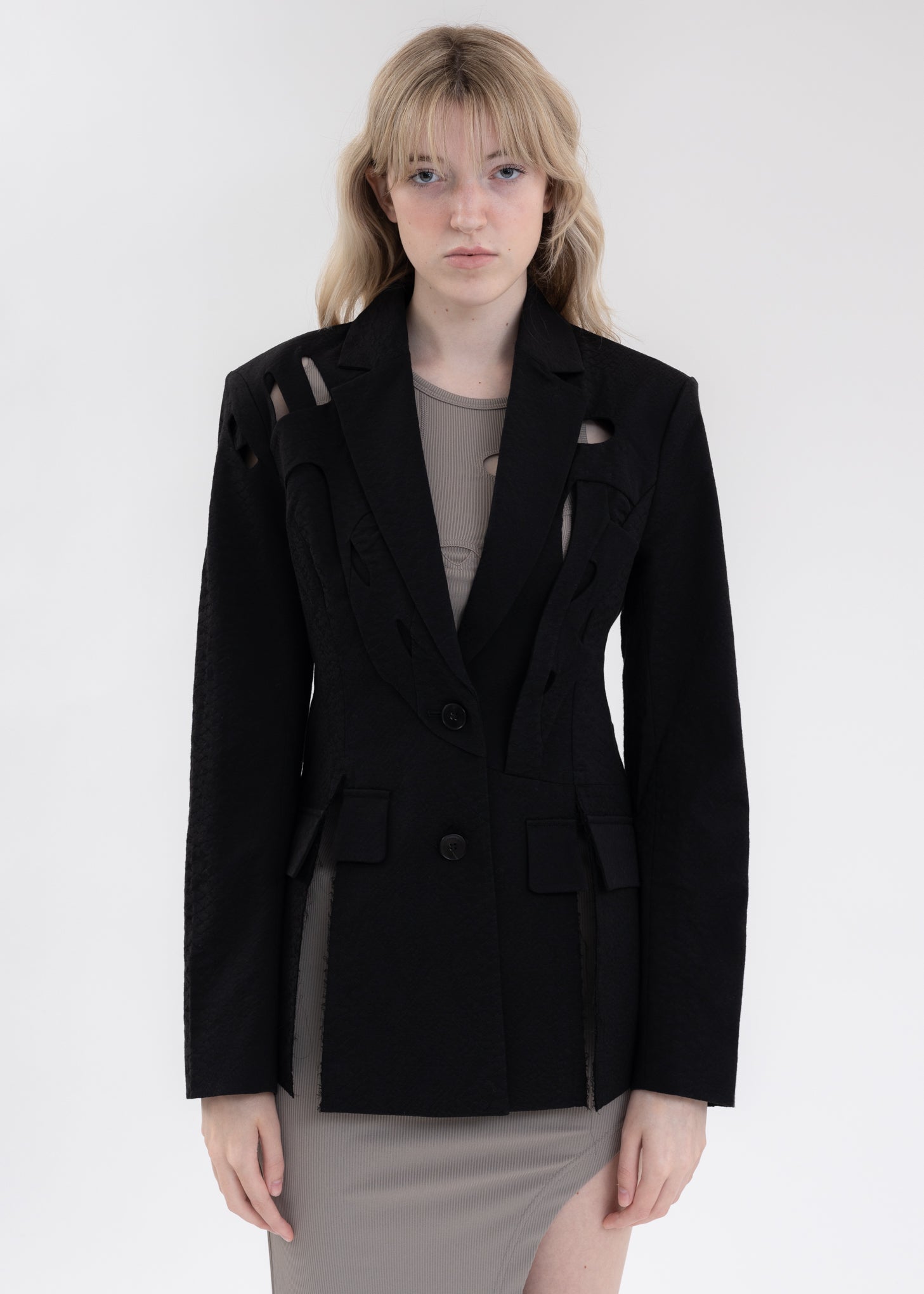 BLACK CUT OUT BLAZER – 017 Shop