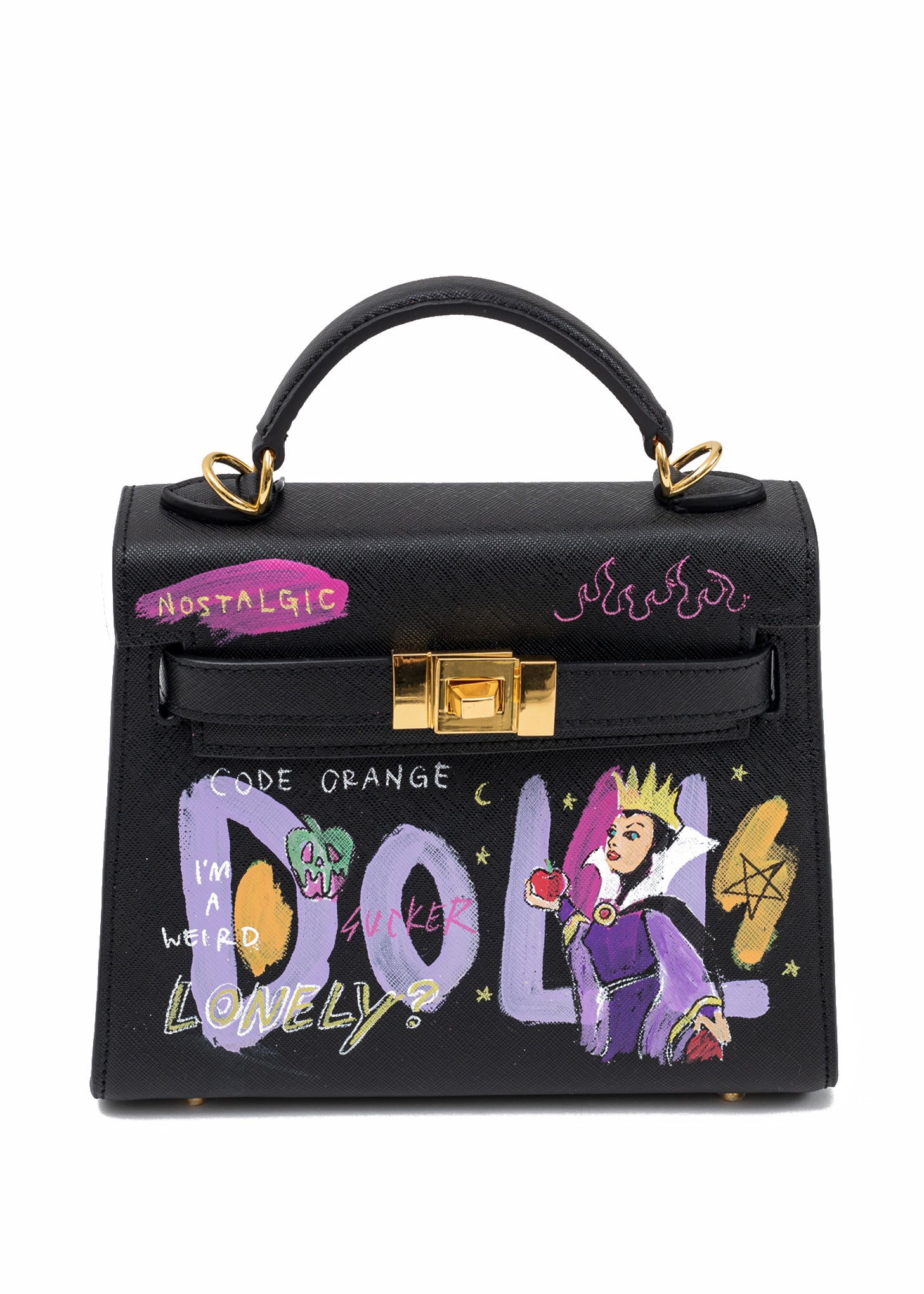 Black Paint Candy Leather Bag -Evil Queen - PREORDER – 017 Shop
