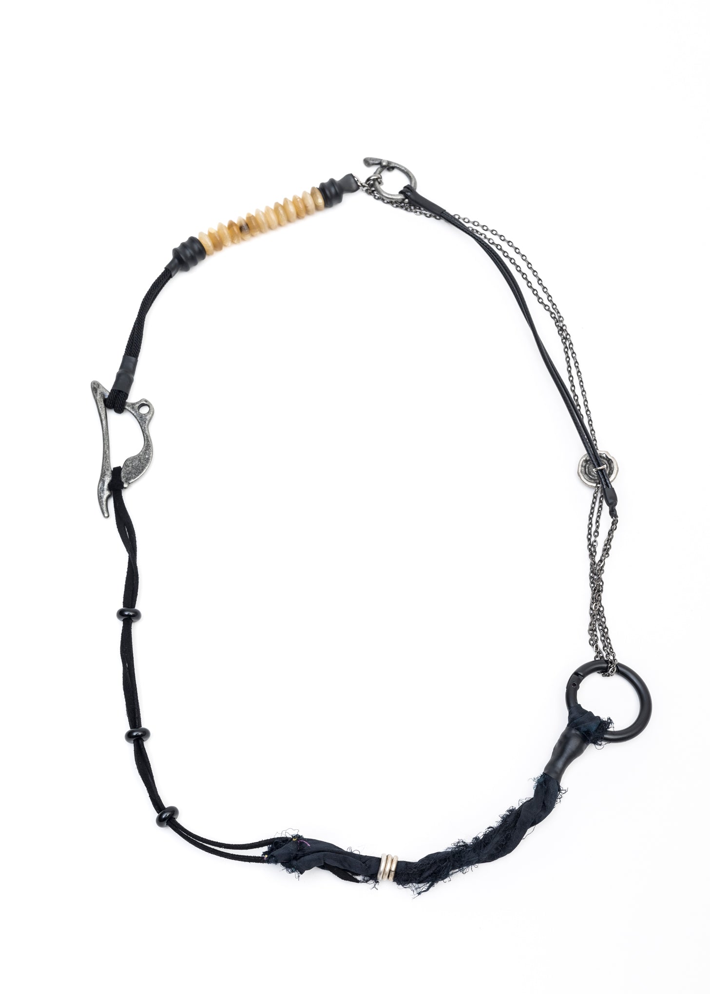 BLACK SILK LEATHER CHAIN – 017 Shop