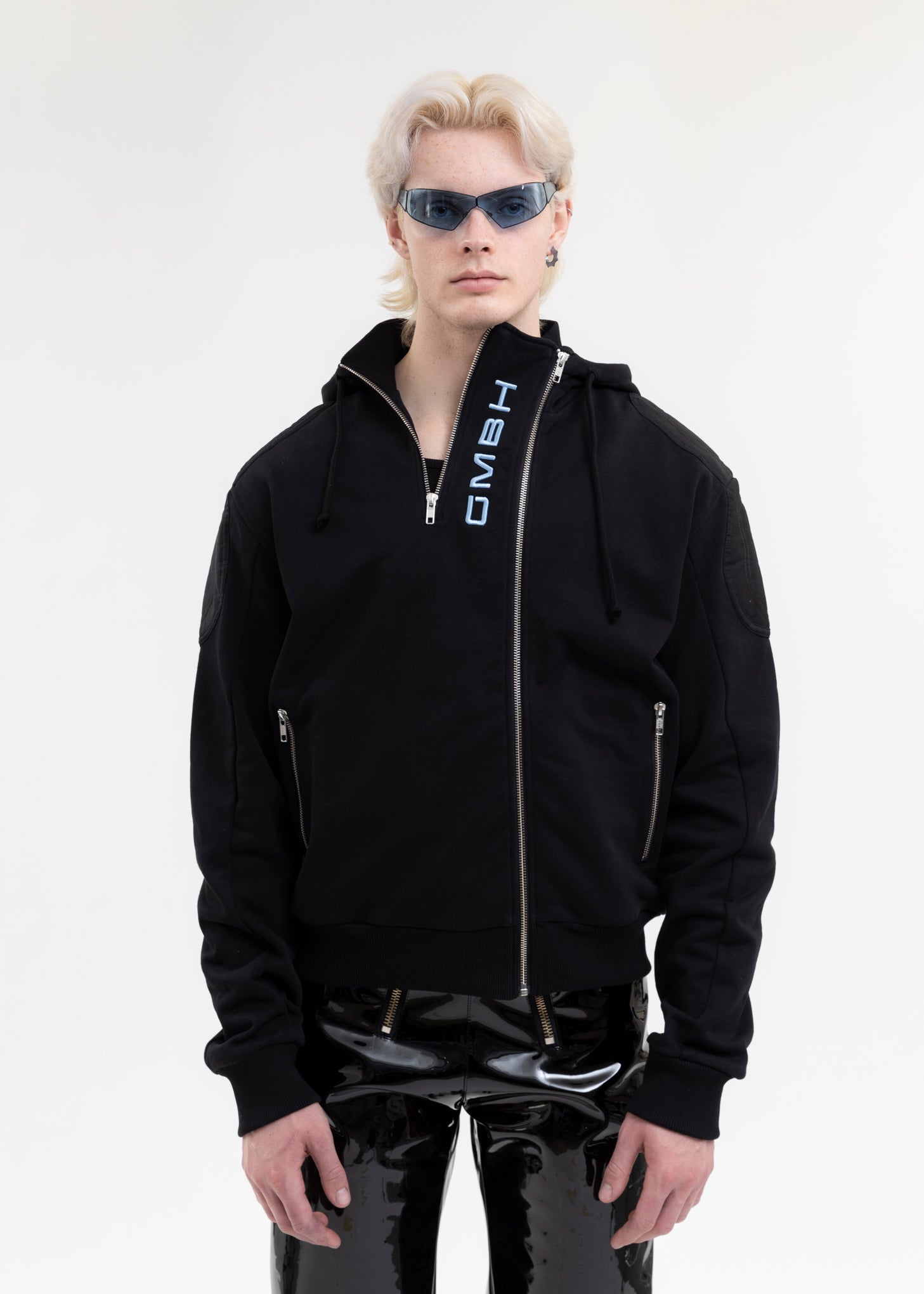 BLACK JERSEY JACKET WITH HOOD – 017 Shop