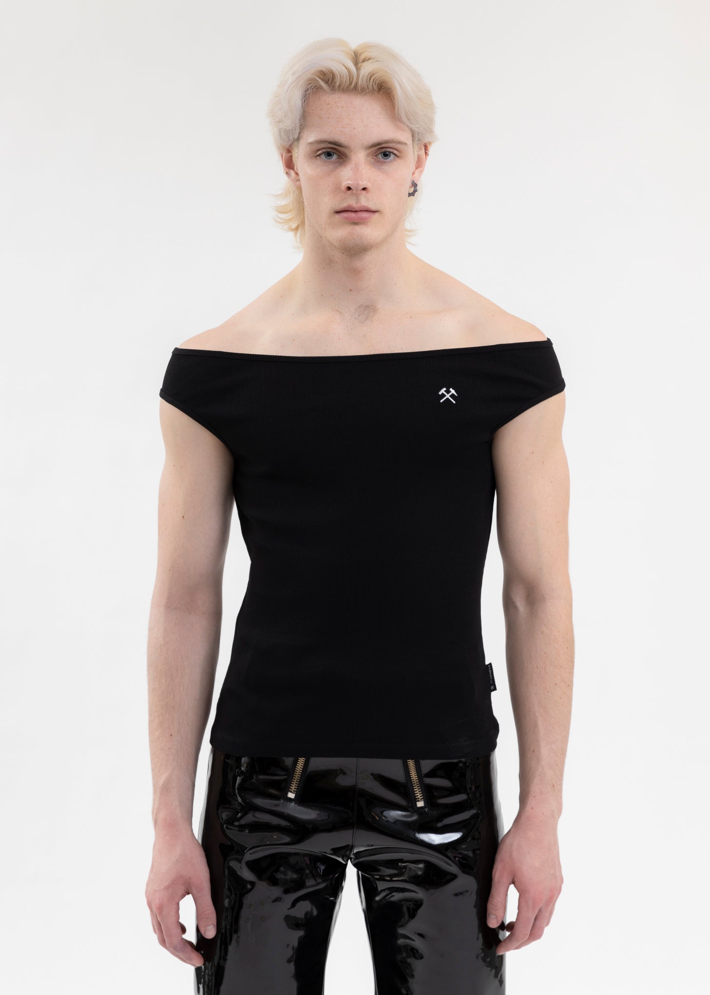 BLACK OFF SHOULDER TANK TOP – 017 Shop