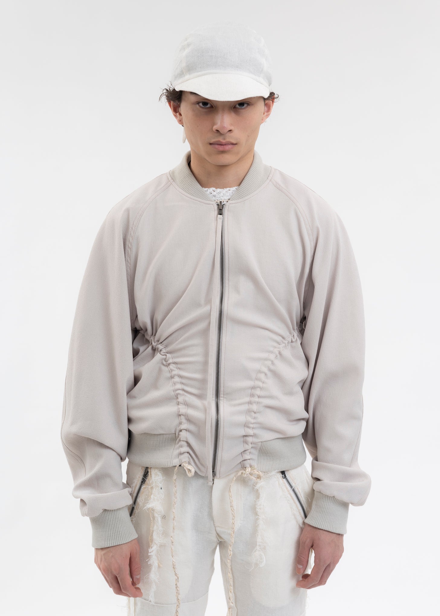 LIGHT GREY REVERSIBLE BOMBER JACKET – 017 Shop