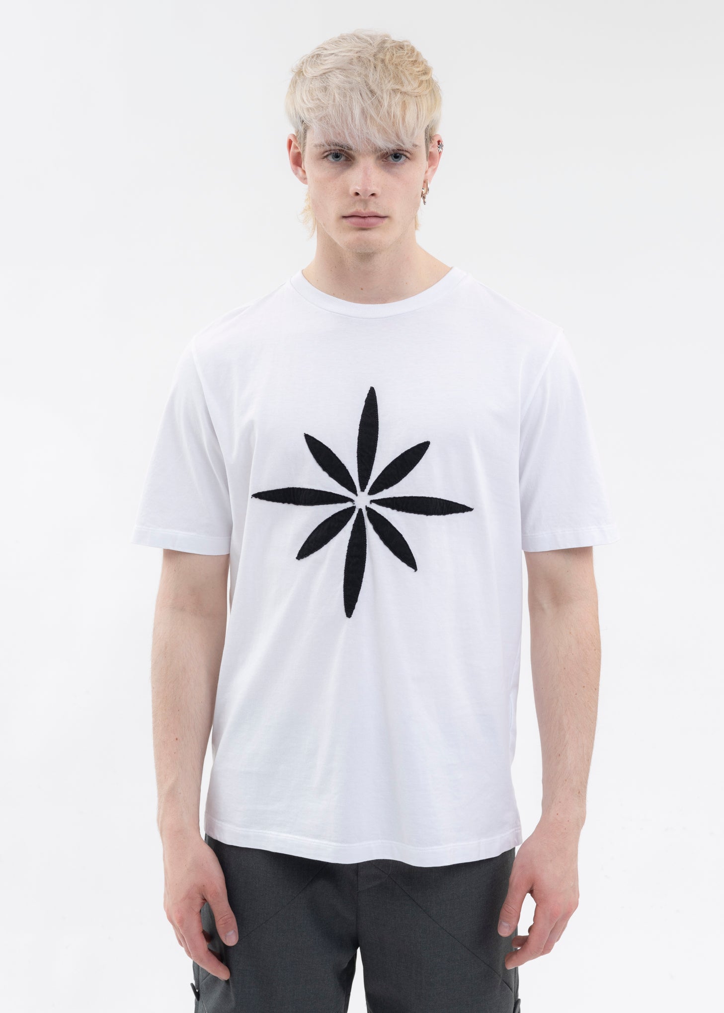 WHITE PATCHWORK T-SHIRT – 017 Shop