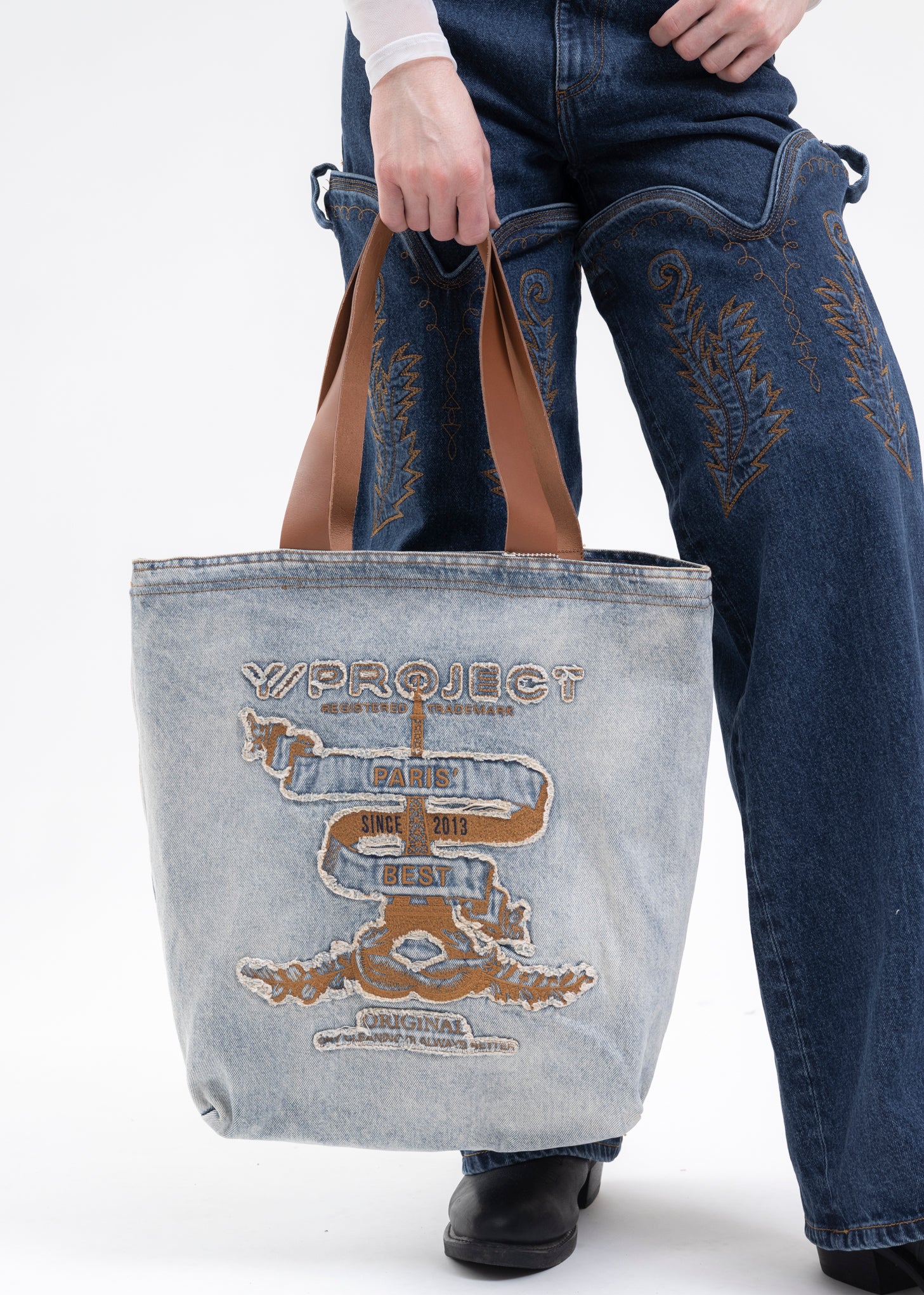 VINTAGE ICE BLUE PARIS' BEST TOTE BAG – 017 Shop