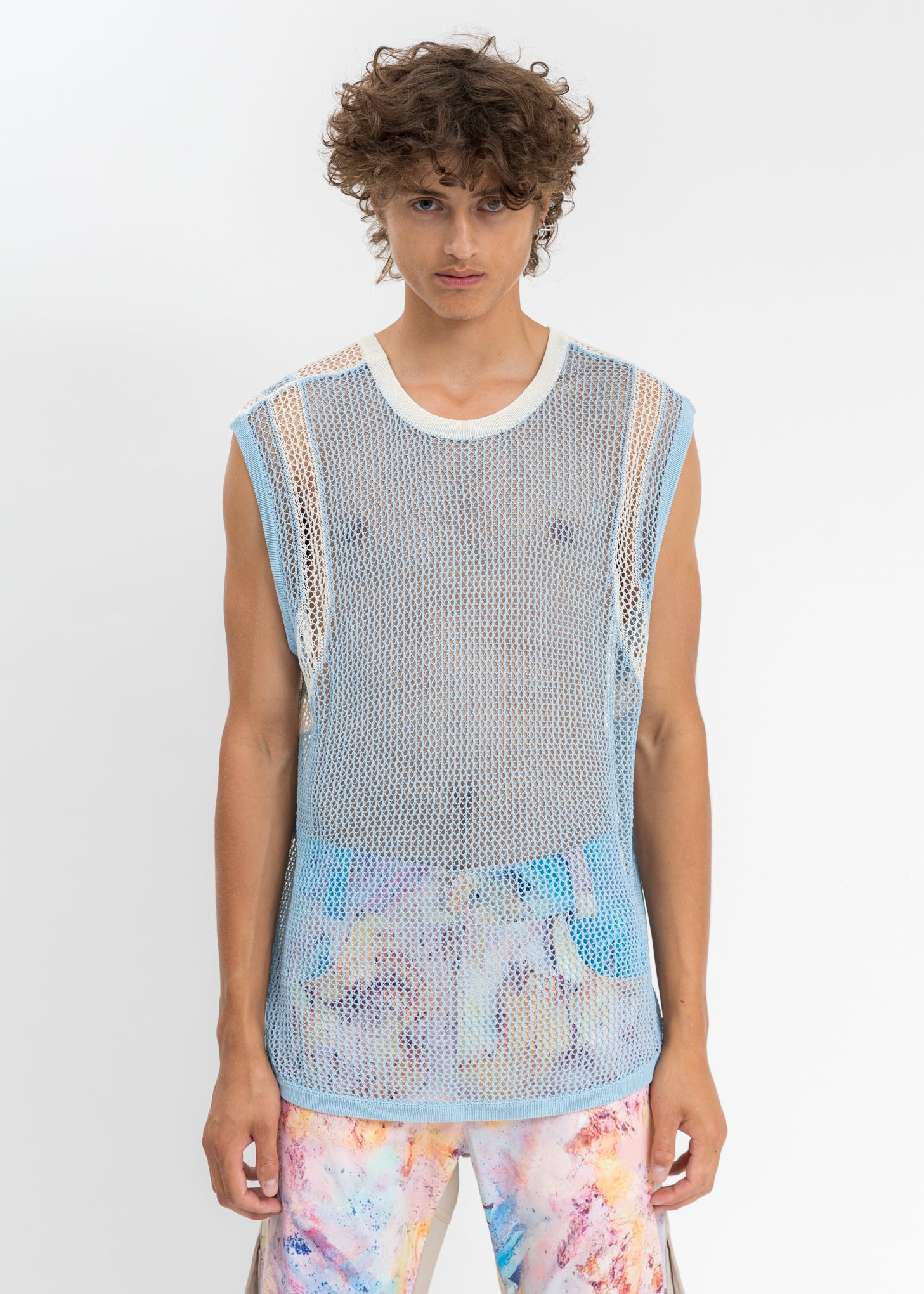 Blue Mesh Vest – 017 Shop
