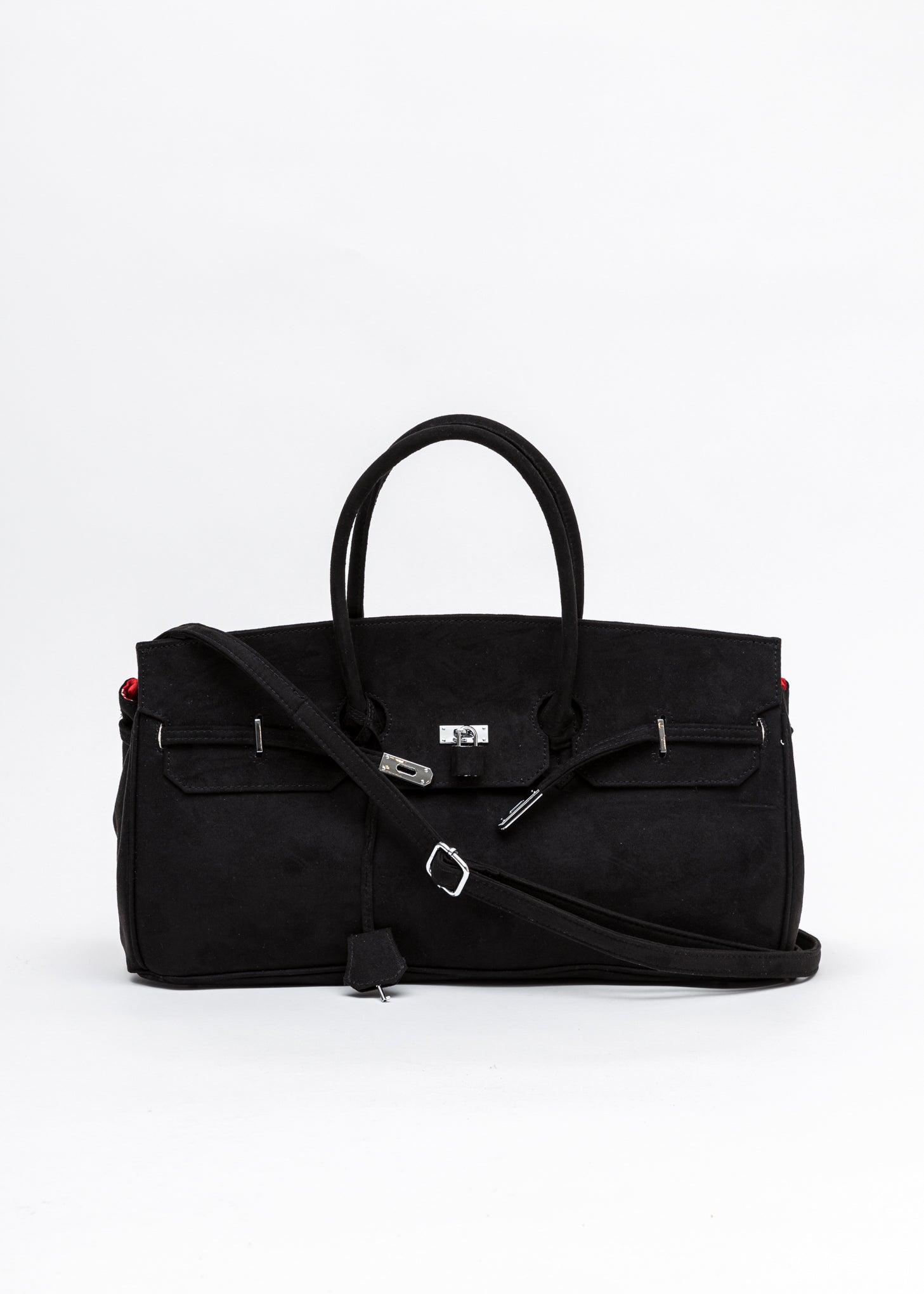 Black Suede Leather Bandana Bag – 017 Shop