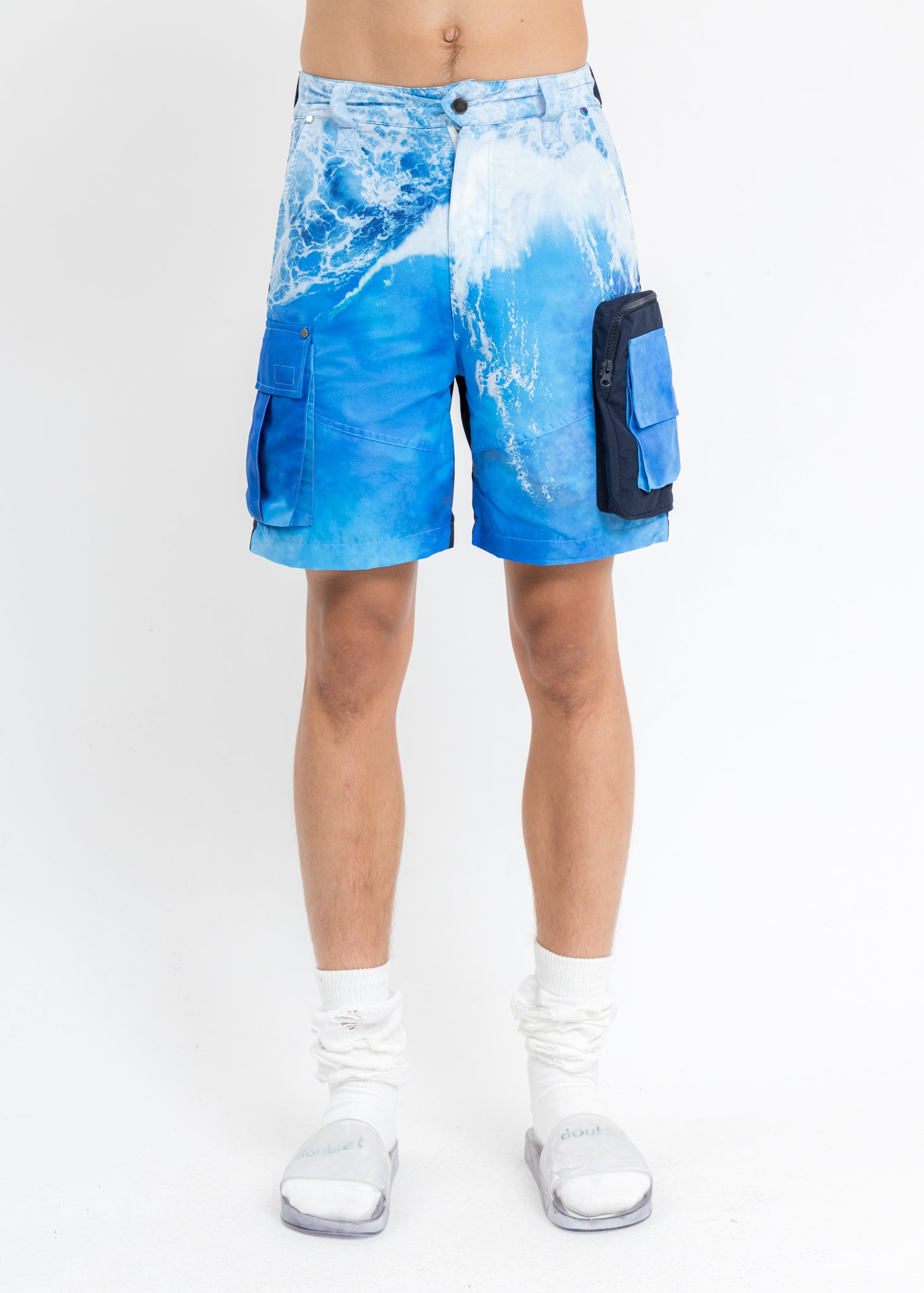 Multi Sea Wave Printed Shorts – 017 Shop