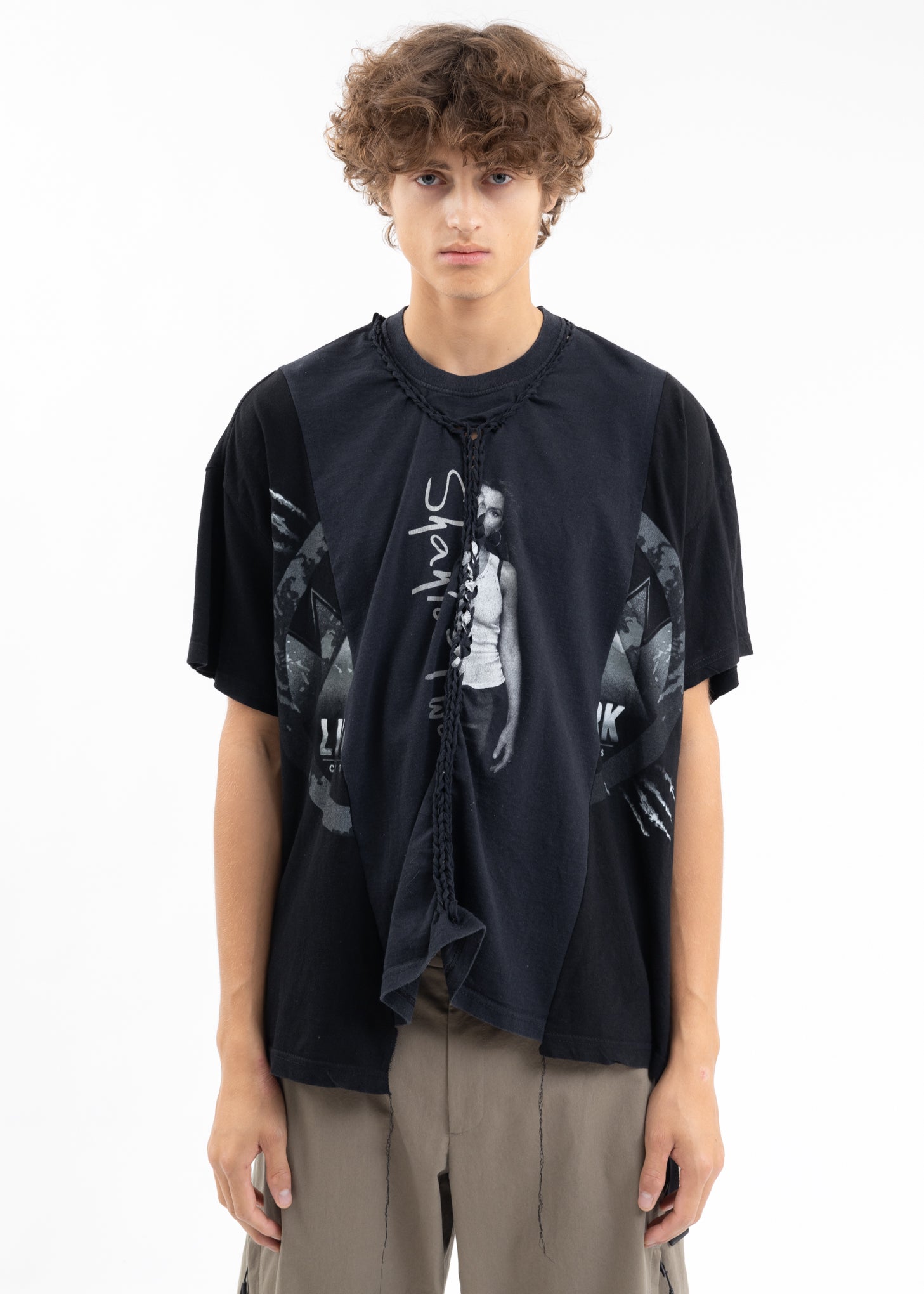 Black Braided Band Tee -Style C – 017 Shop