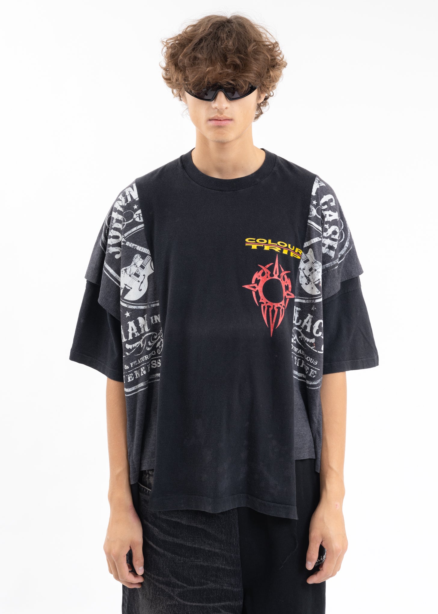 Black Layered Band Tee - Style E – 017 Shop