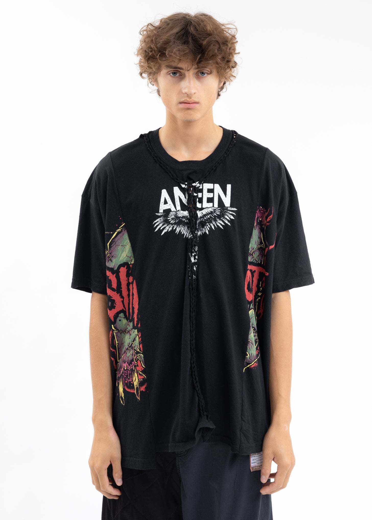 Black Braided Band Tee -Style A – 017 Shop