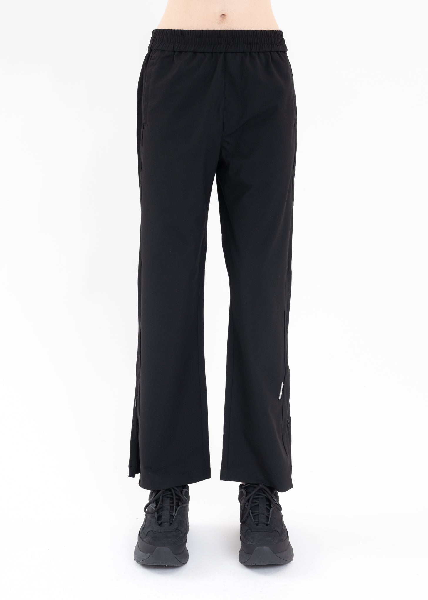 Black Streamline Panelled Tailored Track Pants – 017 Shop