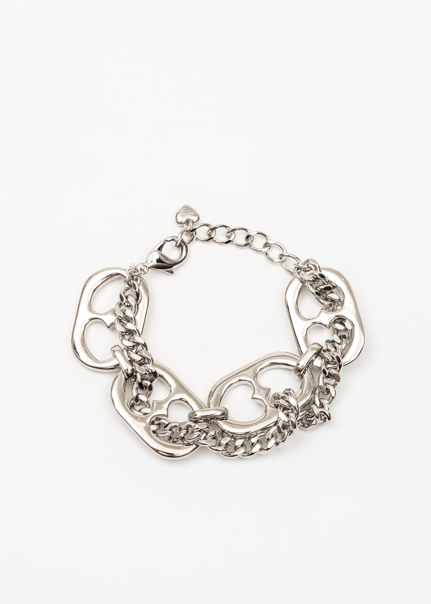 Silver Chains And Two Way Hearts Bracelets – 017 Shop