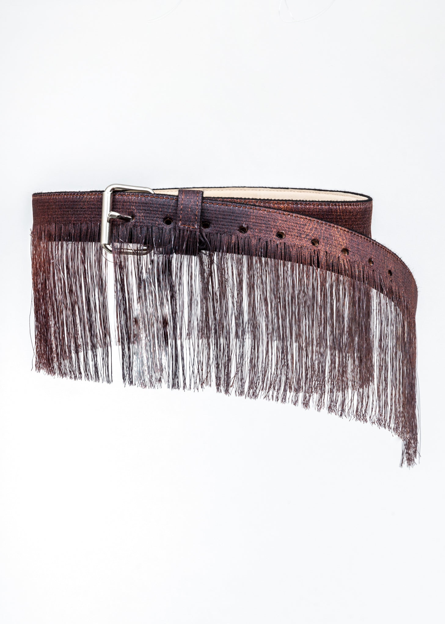 Brown Fringe Embroidery Belt – 017 Shop