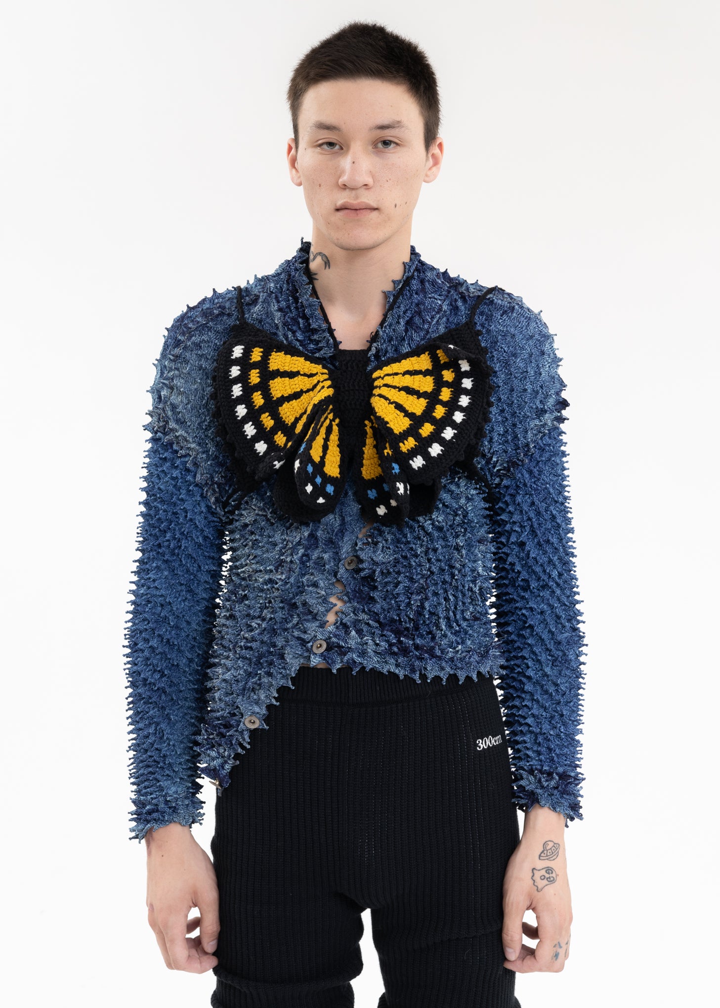Yellow HAND-CROCHET BUTTERFLY TOPS – 017 Shop