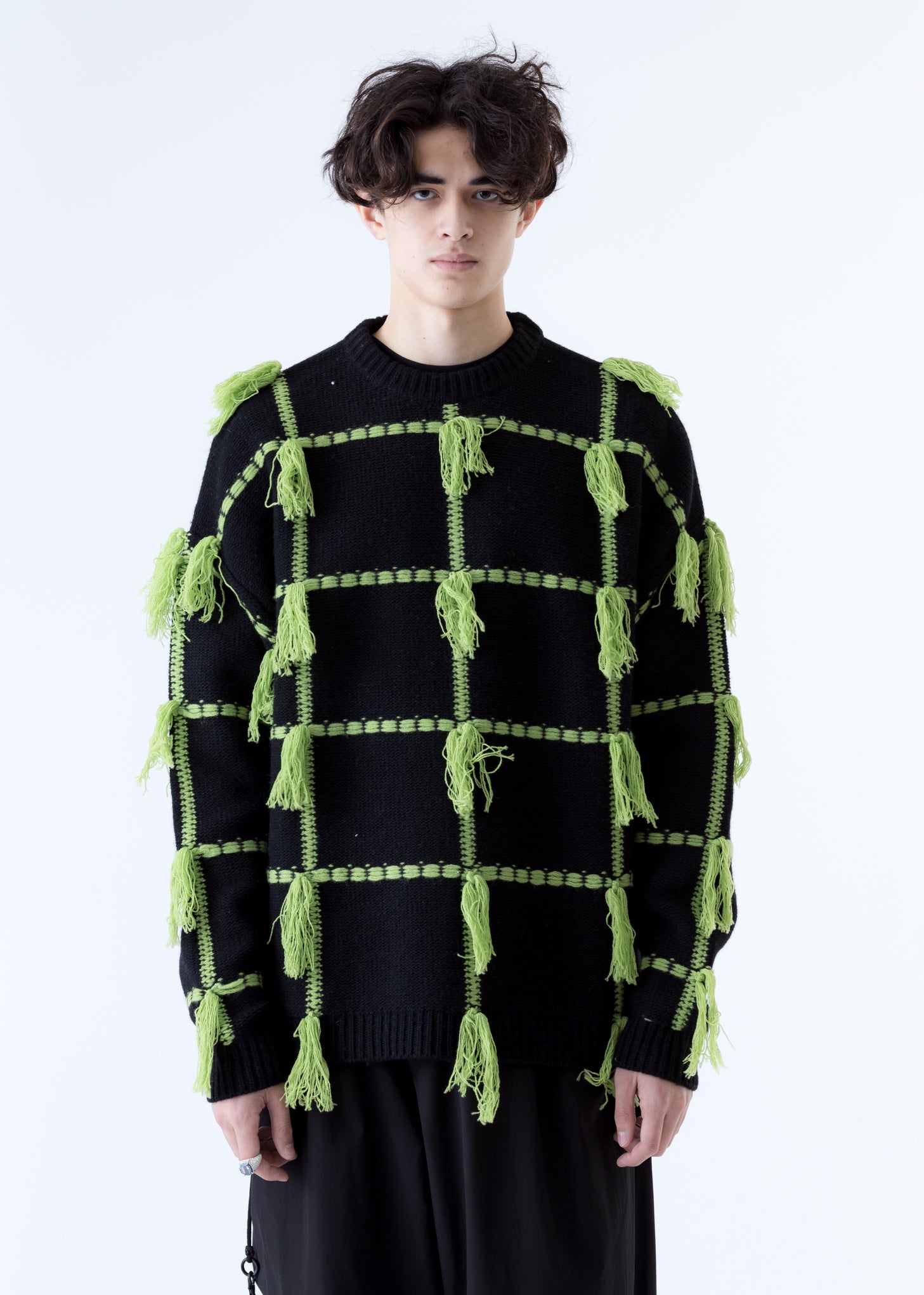 Rei Check Neon Knit Sweater – 017 Shop