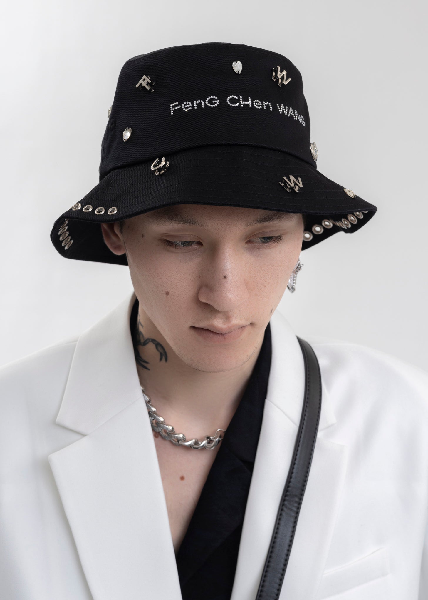 BLACK DECORATED FISHERMANS HAT – 017 Shop